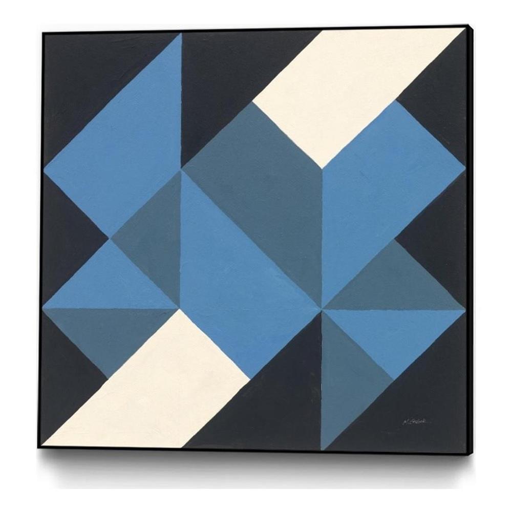 Giant Art Canvas 20x20 Triangles I Framed in White - Walmart.com
