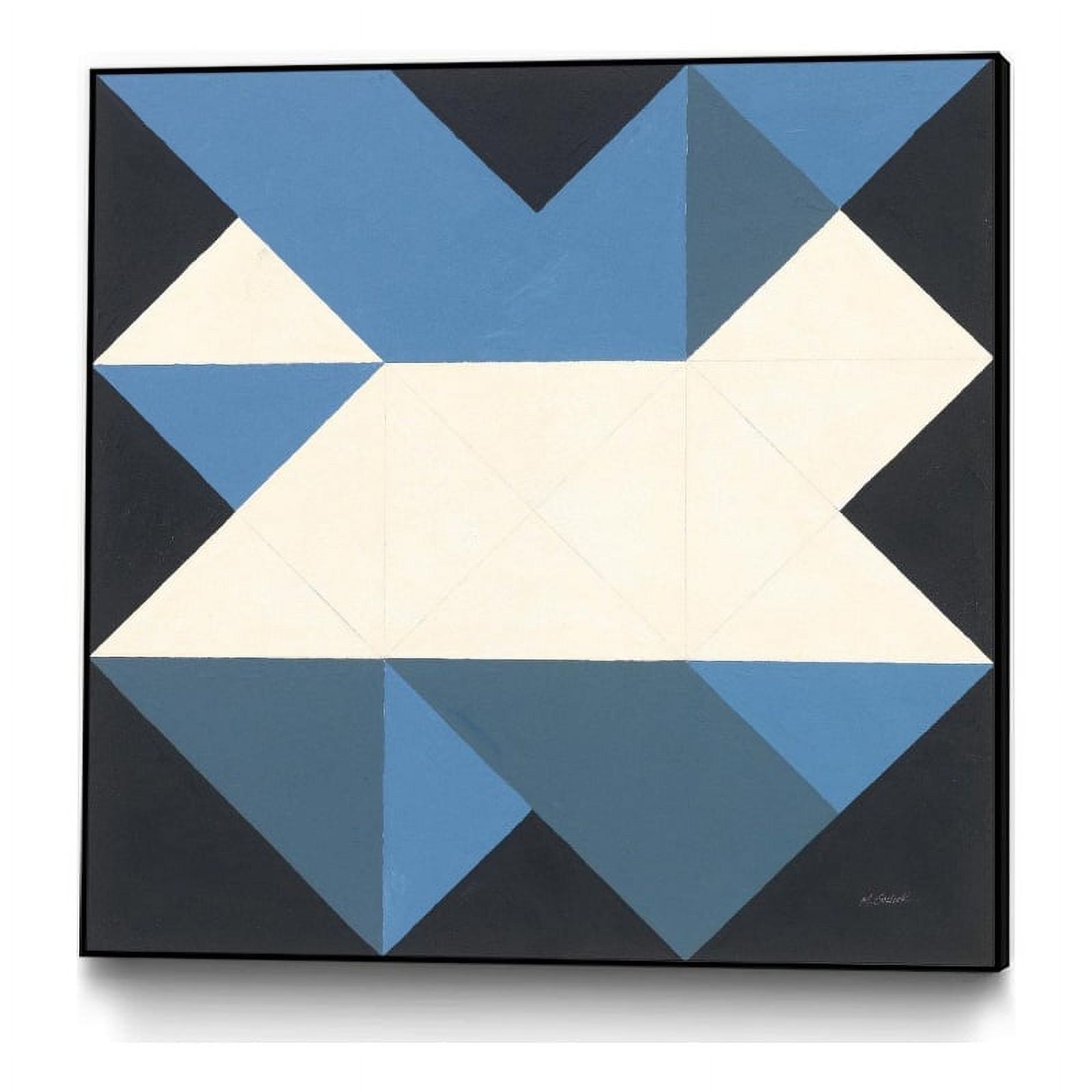 Giant Art Canvas 20x20 Triangles III Framed in White - Walmart.com