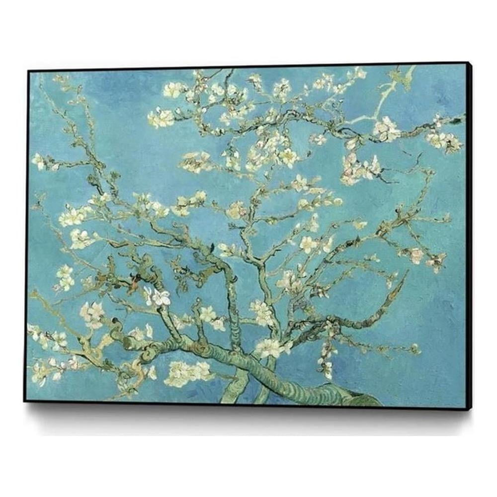 Giant Art Canvas 24x18 Almond Blossoms 1890 Framed in Multi-Color ...