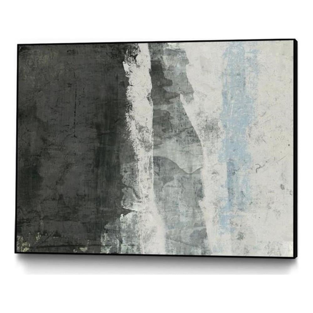 Giant Art Canvas 24x18 Black & Grey & Blue II Framed in Multi-Color ...