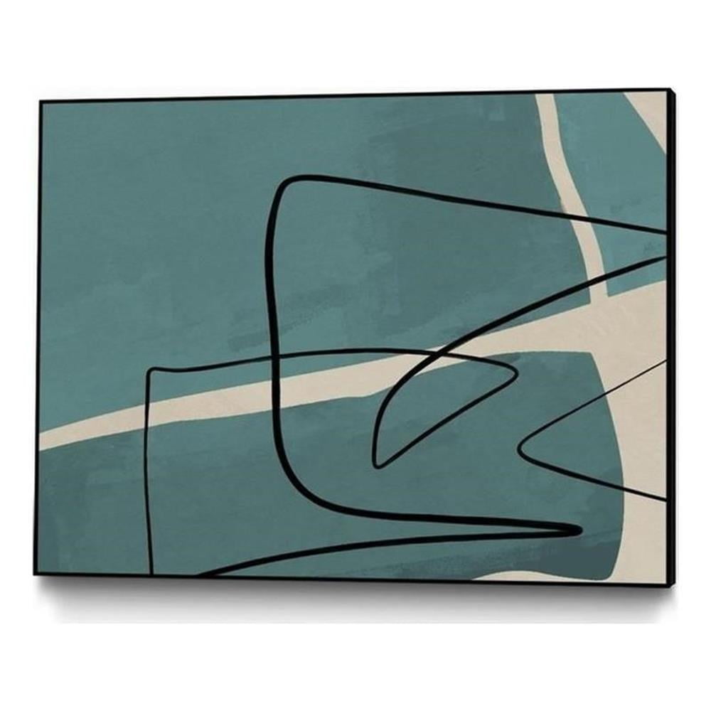 Giant Art Canvas 24x18 Different Strokes II Framed in Multi-Color ...