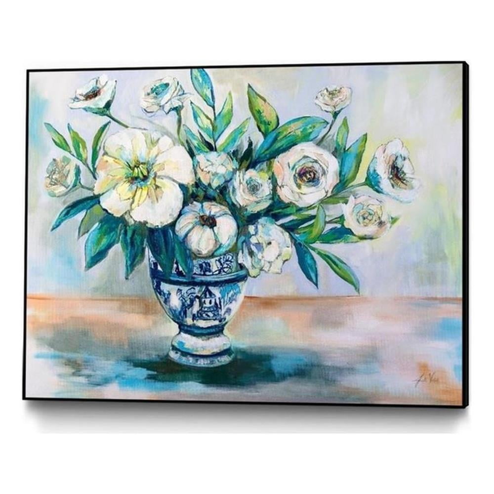 Giant Art Canvas 24x18 Finesse Framed in White - Walmart.com