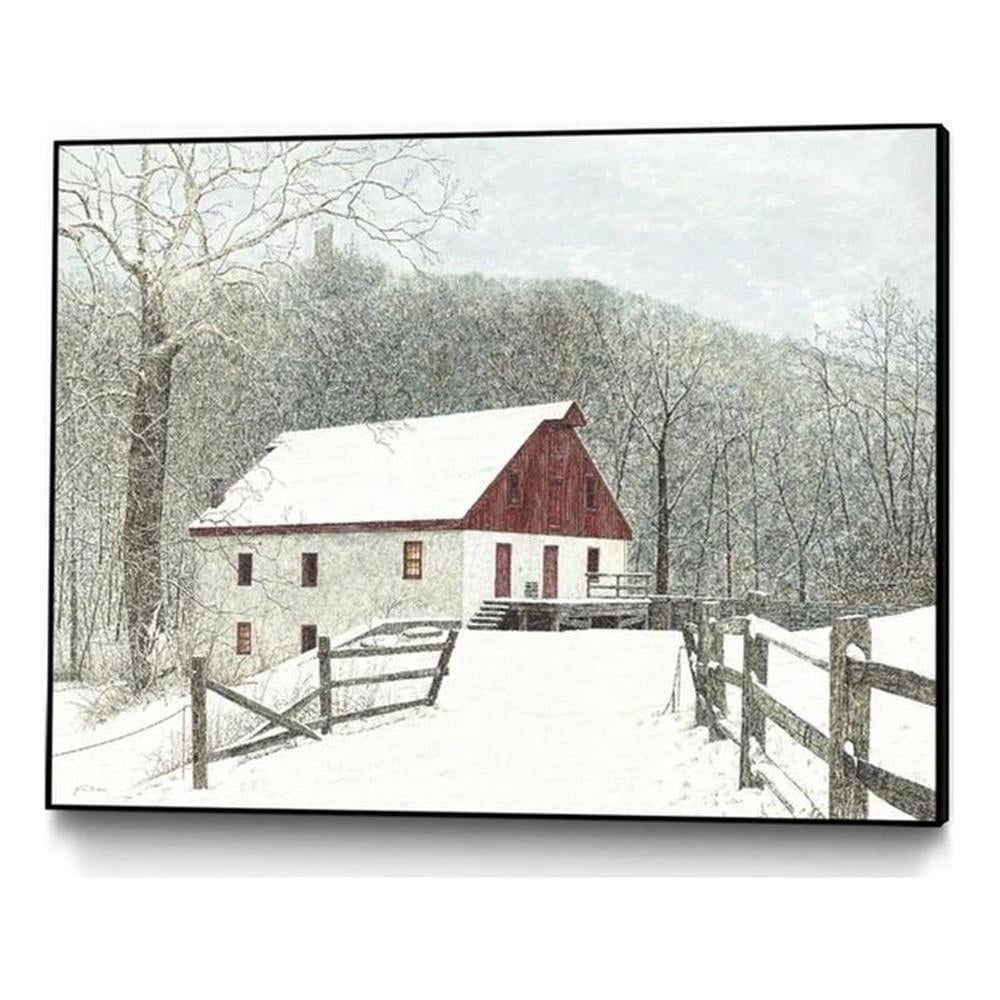 Giant Art Canvas 24x18 Grist Mill Framed in Multi-Color - Walmart.com