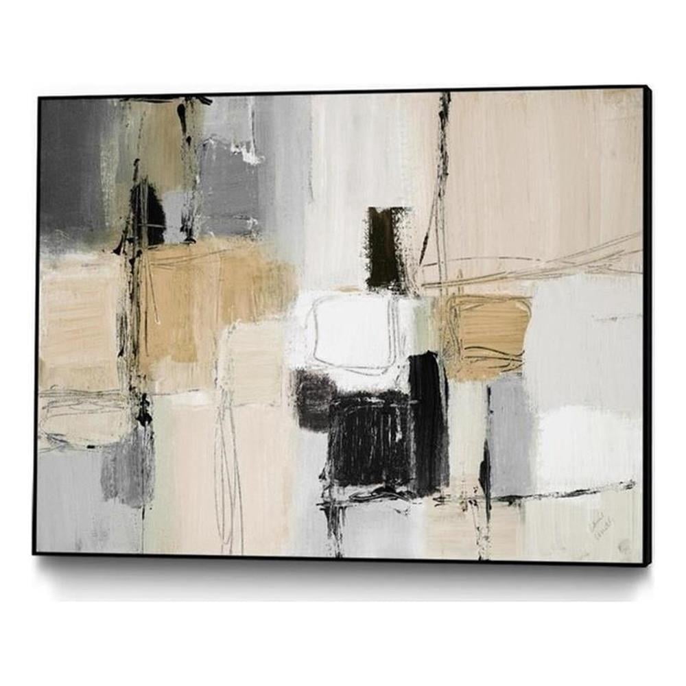 Giant Art Canvas 24x18 Neutral Variety Framed in White - Walmart.com