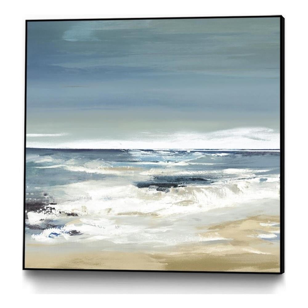 Giant Art Canvas 30x30 East Coast II Framed in White - Walmart.com