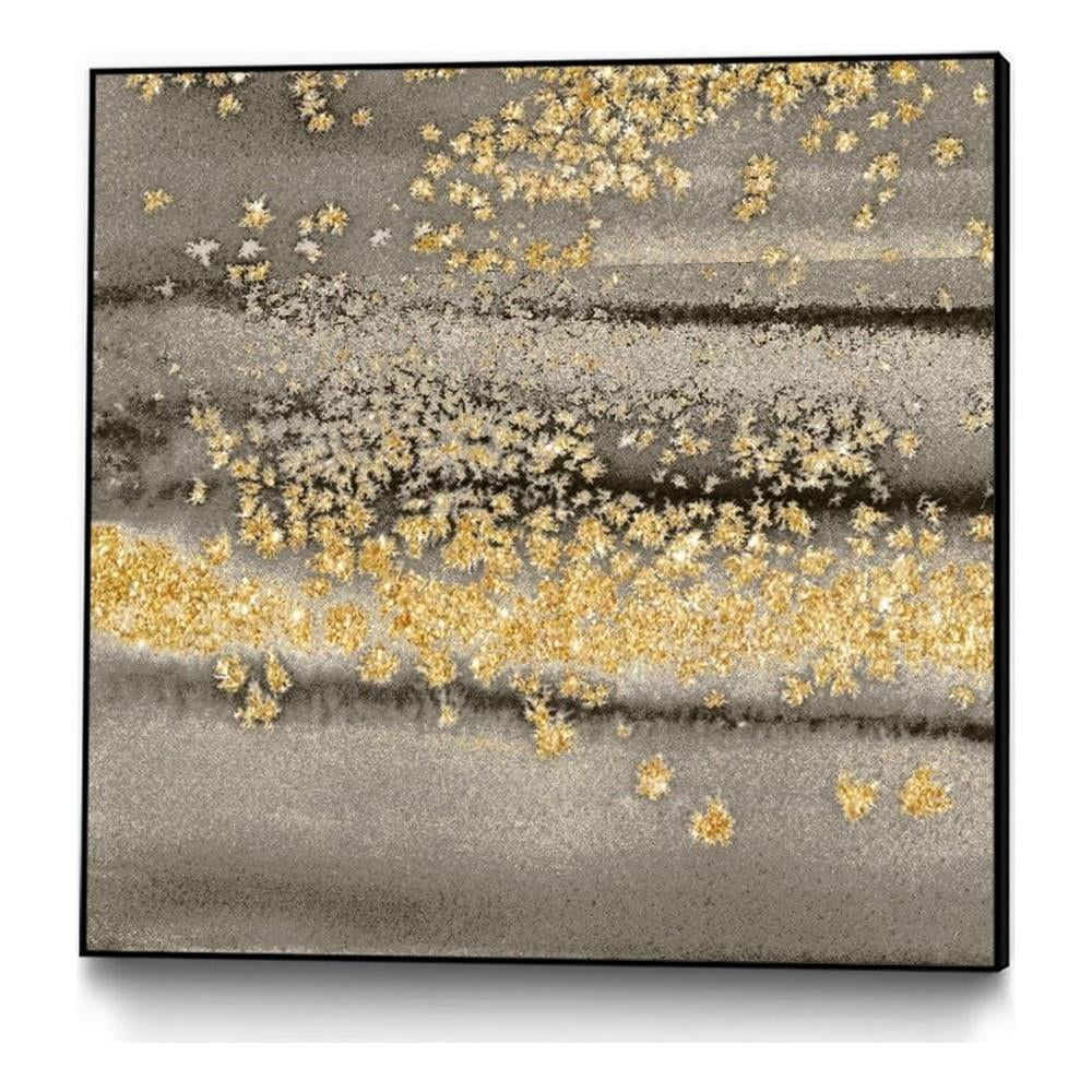 Giant Art Canvas 30x30 Gold Winds Square III Framed in Multi-Color ...