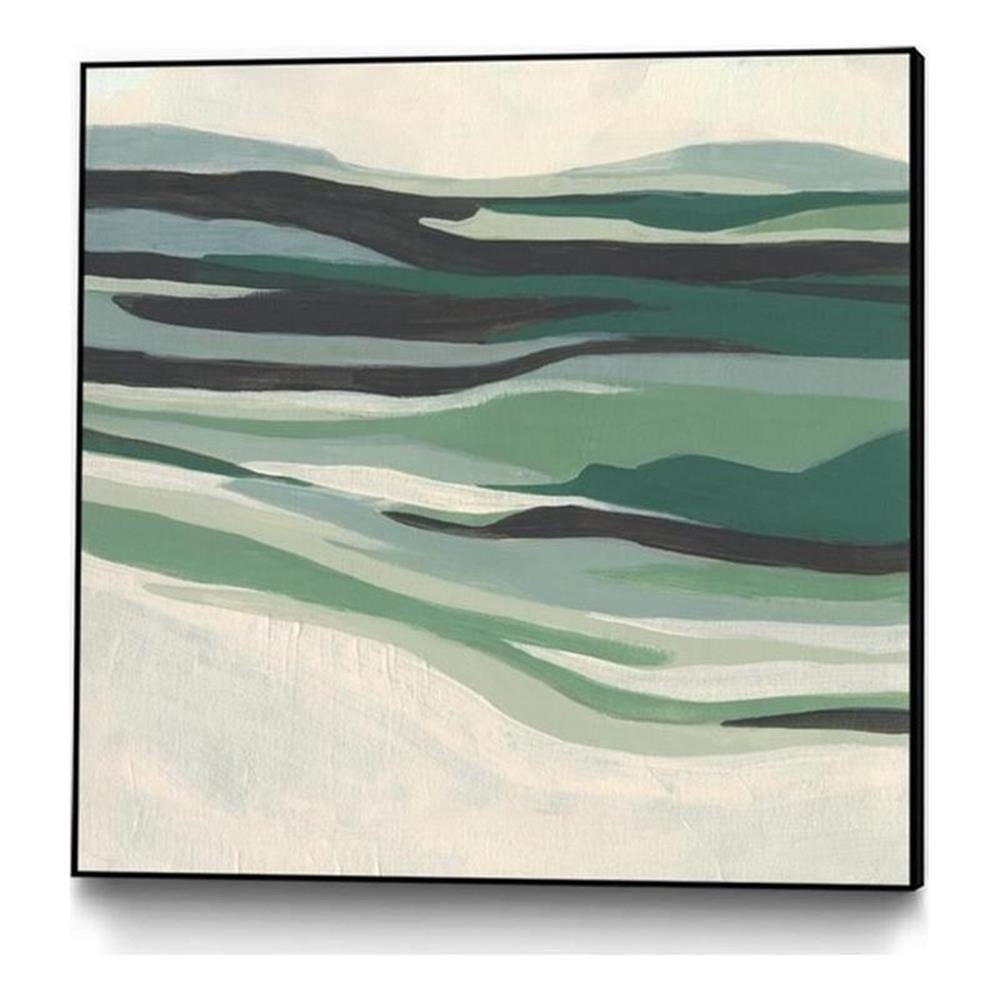 Giant Art Canvas 30x30 Green Mesa I Framed in Green - Walmart.com