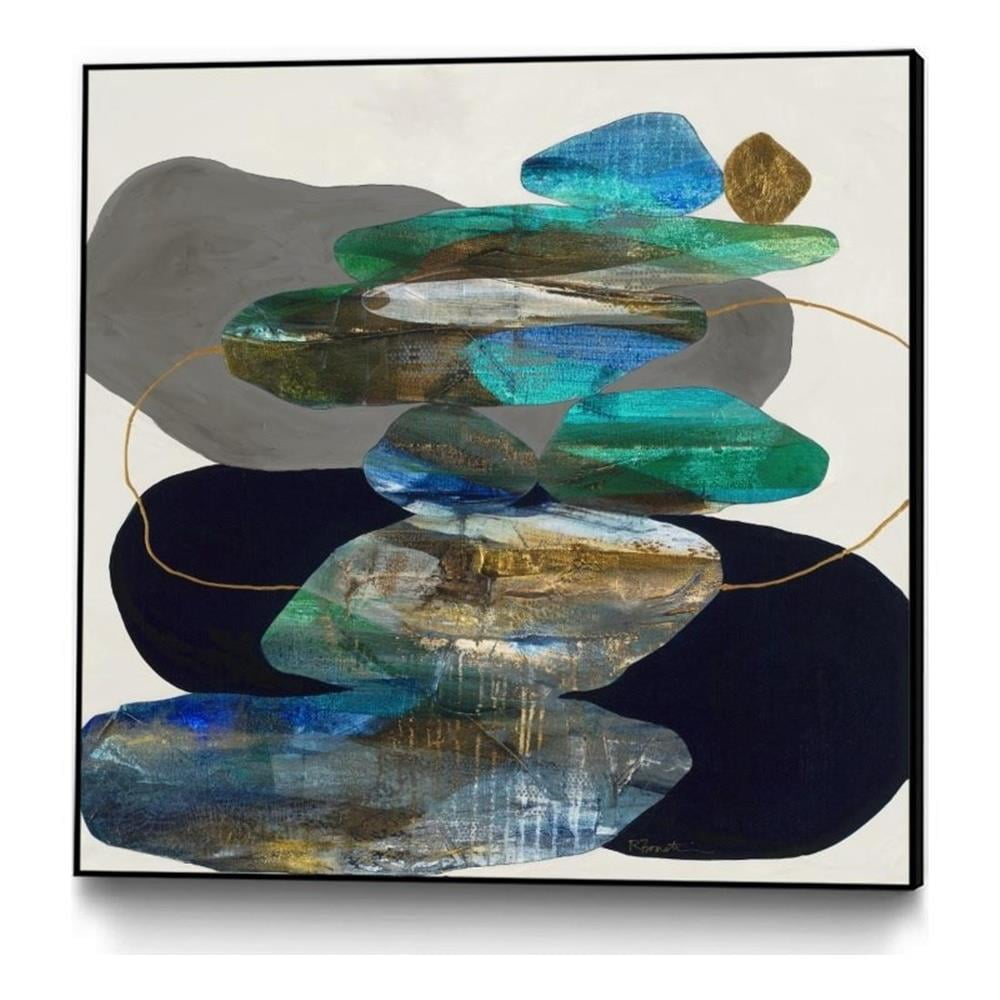 Giant Art Canvas 30x30 More Cairns Framed in Multi-Color - Walmart.com