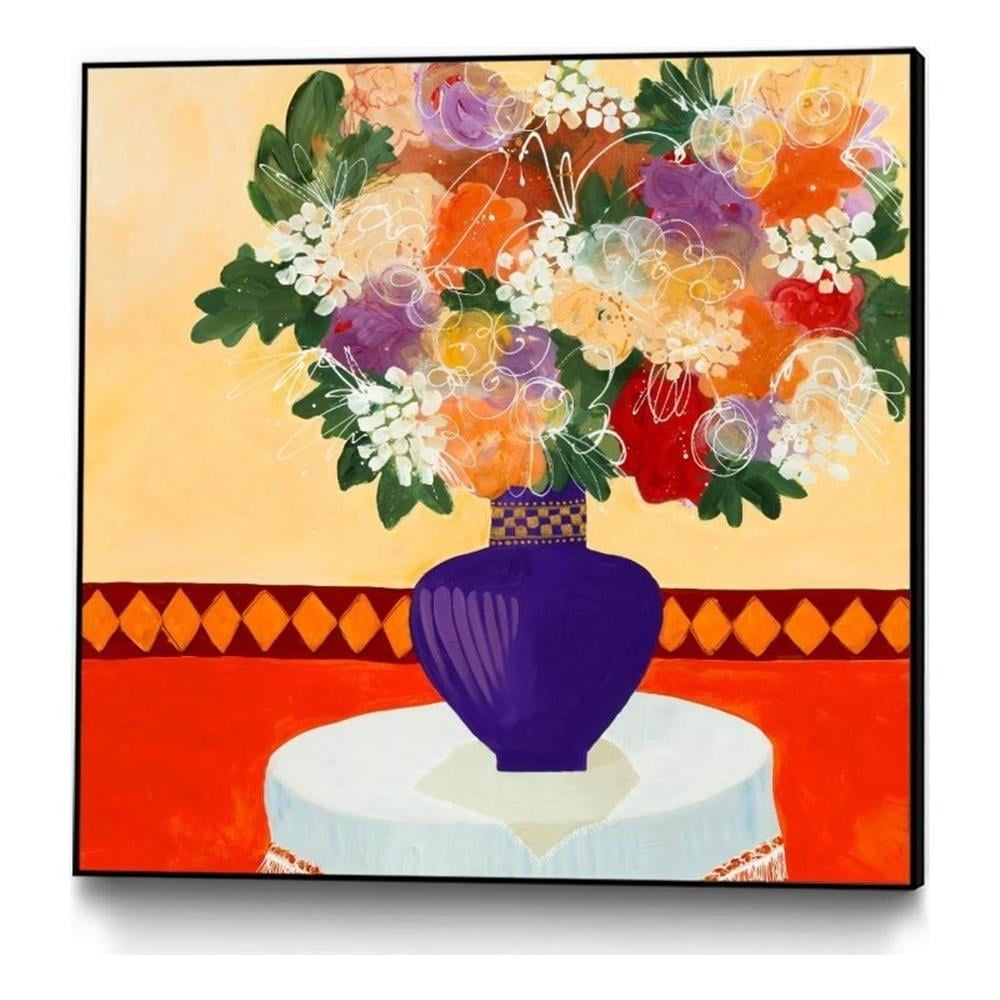 Giant Art Canvas 30x30 Taking In The Joy Framed in Multi-Color ...