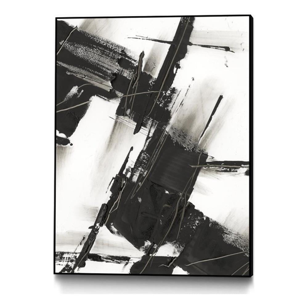 Giant Art Canvas 30x40 Diagonal Matrix I Framed in White - Walmart.com