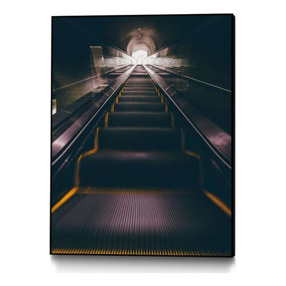 Giant Art Canvas 30x40 Escalator Framed in Yellow - Walmart.com