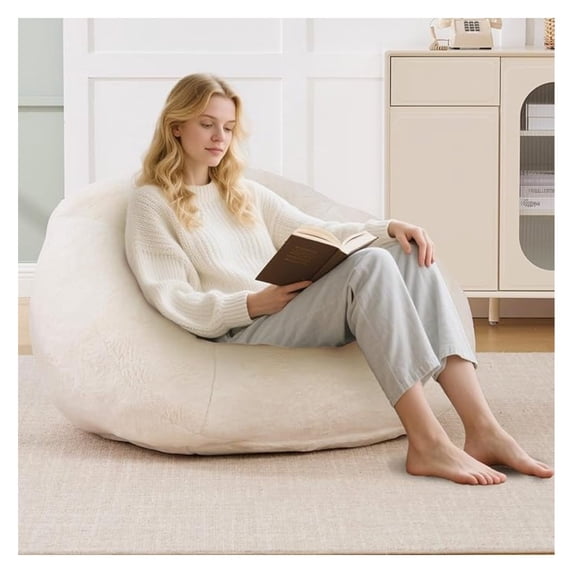 Giant Bean Bag Sofa, Oversized Shell-Shaped Lounge Floor Sofa for ...
