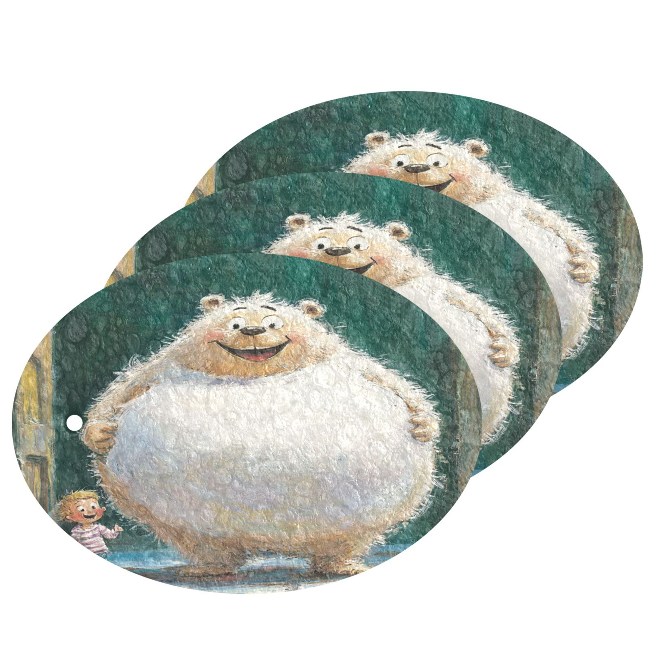 Giant Bear and Kid 3 Pack Wood Pulp Dishwashing Sponges, Highly ...