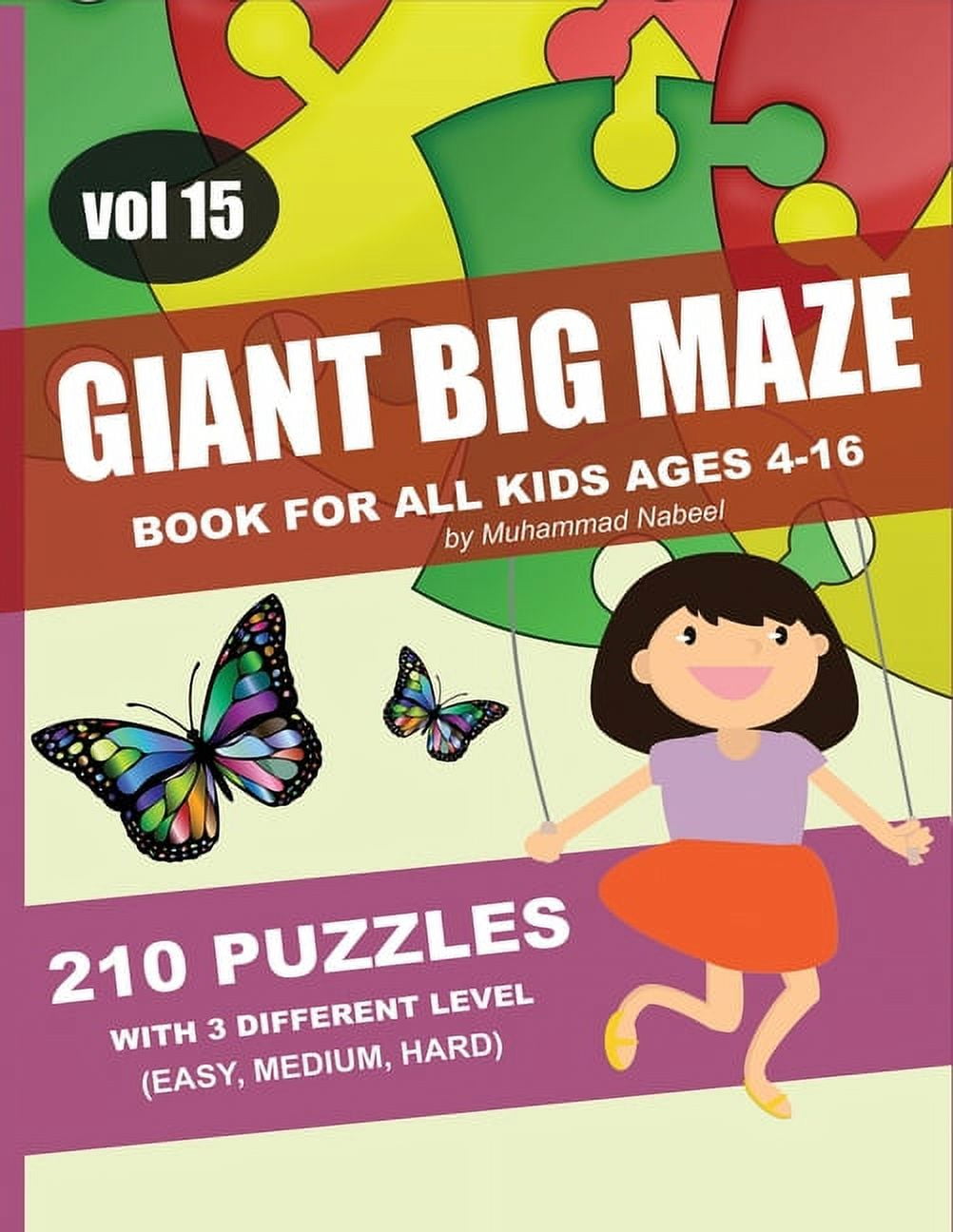 Giant Big Maze Book for All Kids Ages 4-16 - 210 Puzzles with 3 ...