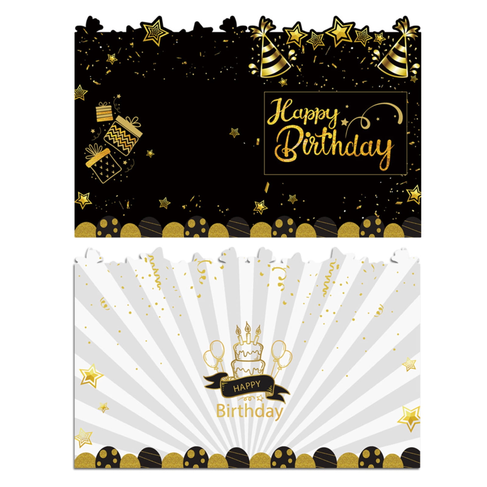 Giant Black Gold Birthday Message Book, Oversized Guest Signing Album ...