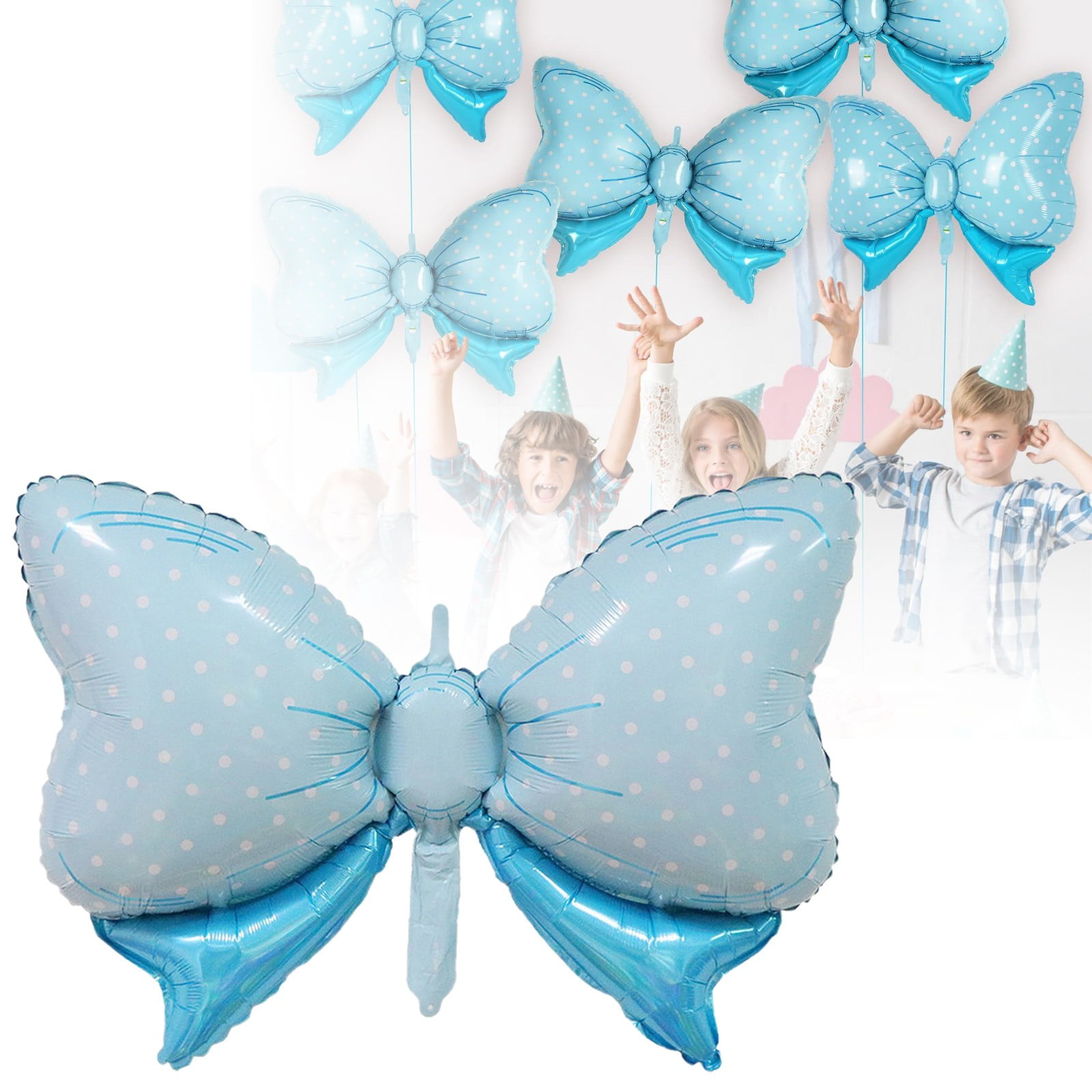 Giant Blue Bow Balloons - 35 Inch, Pack of 1 | Baby Shower Decorations ...