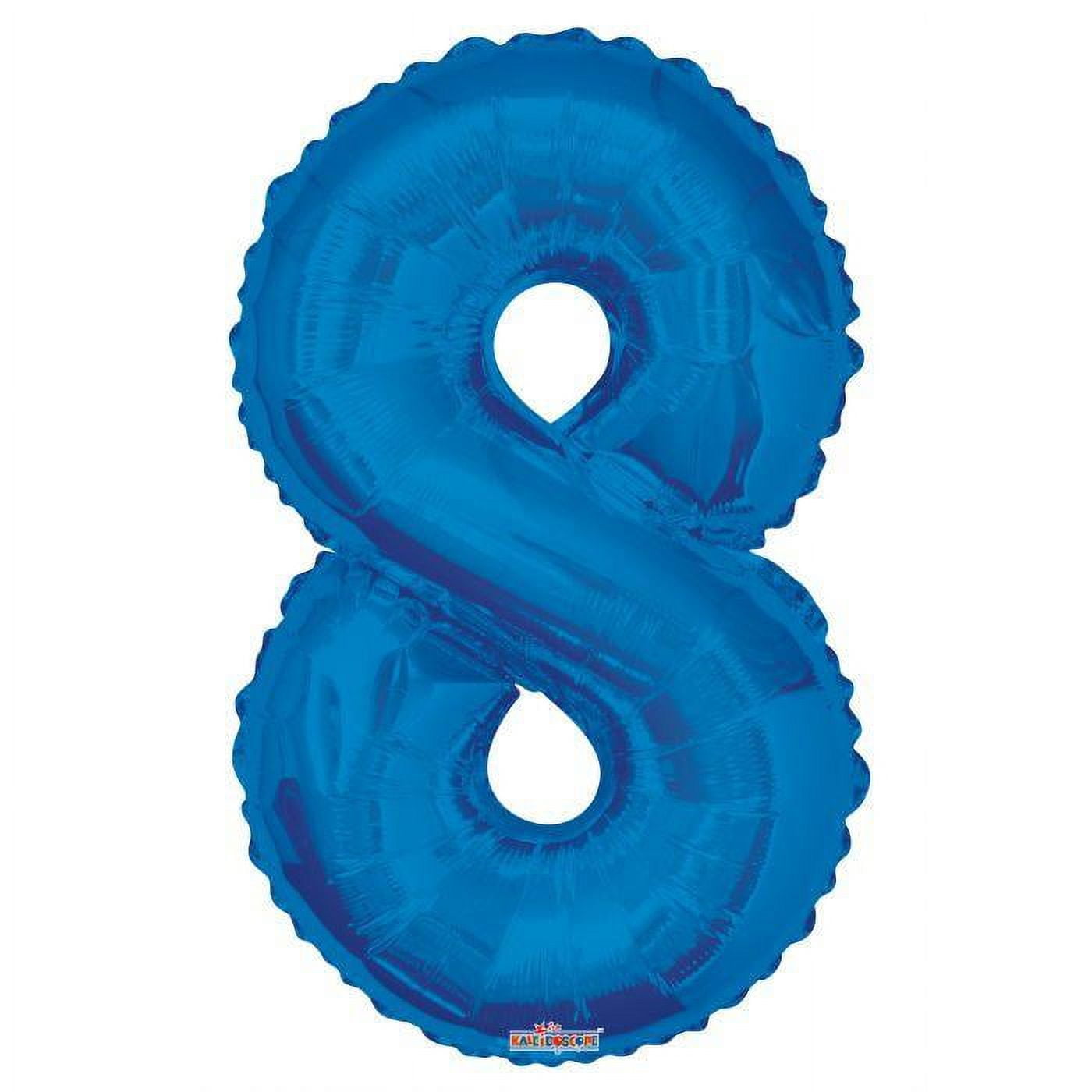 Giant Blue Number 8 Foil Balloon 34" - Walmart.com