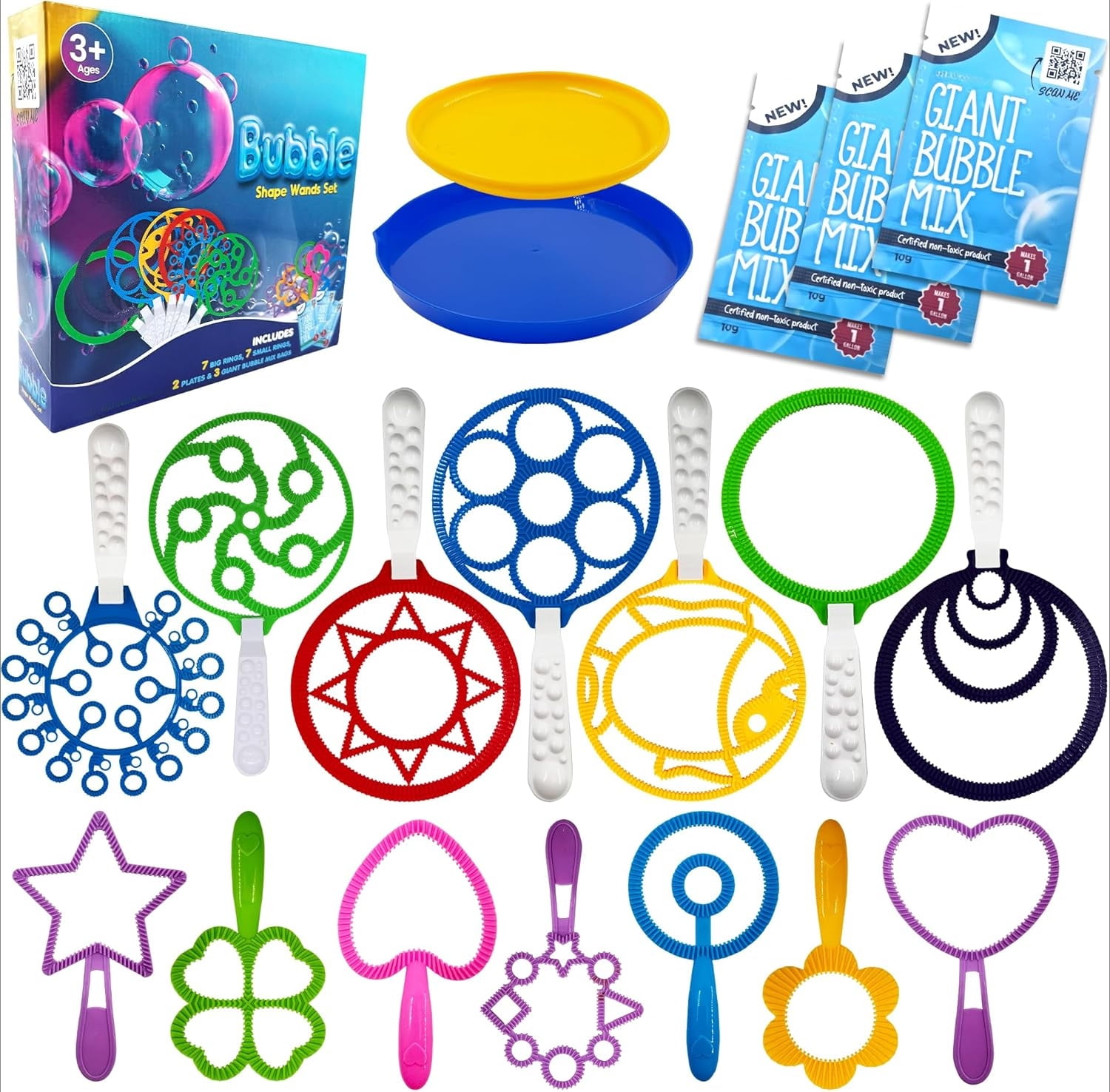 Giant Bubble Wands, Bubble Toys, Large Blowing Rings, Variety Shapes ...