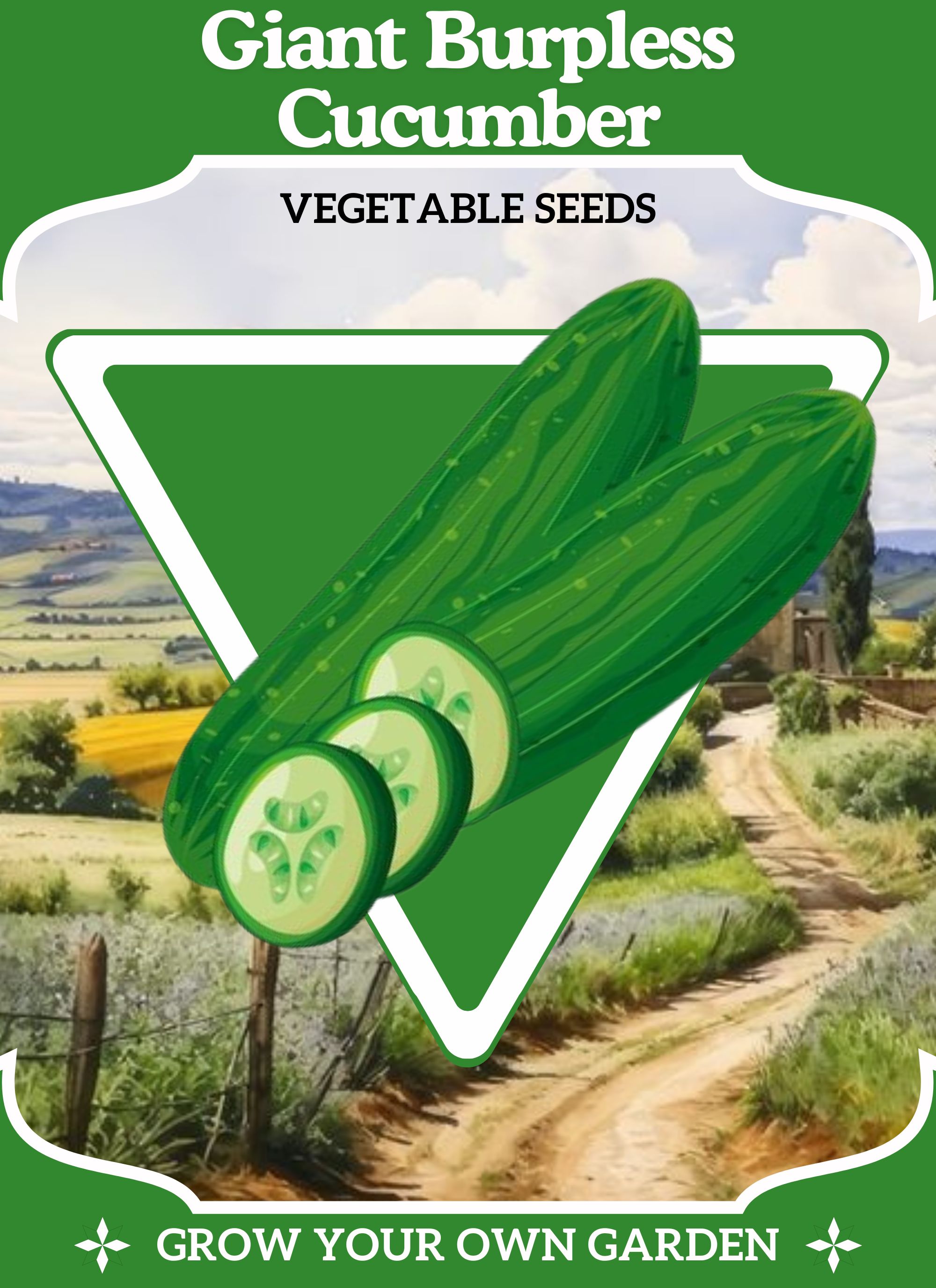Giant Burpless Cucumber (100 Unit) | Fresh | Non-GMO | Organic | Fast ...