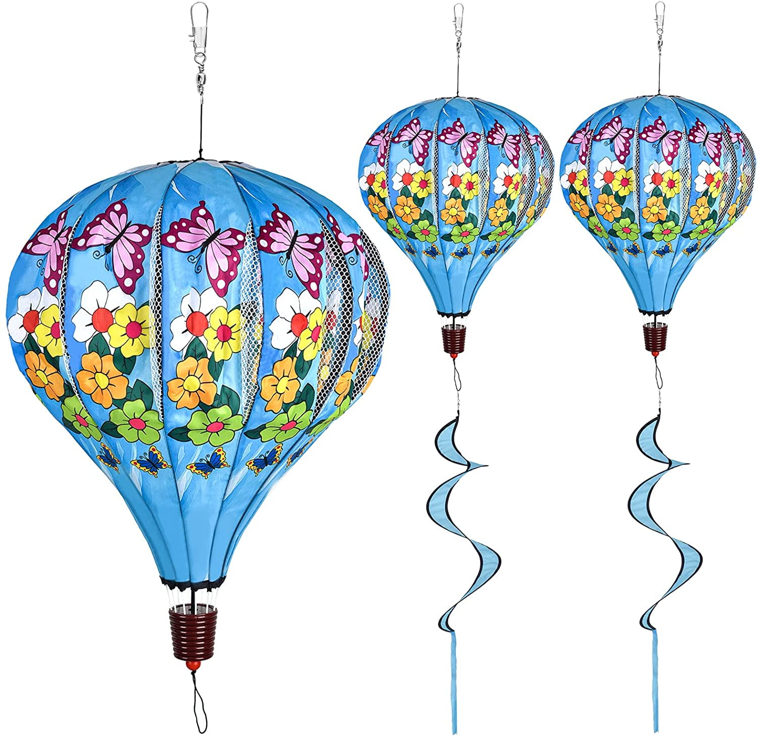 Giant Butterfly Hot Air Balloon Garden Wind Spinners Large Pinwheels ...