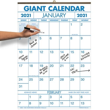 "18"" x 24"" Erasable Undated Monthly Planner, Laminated Wall Calendar ...