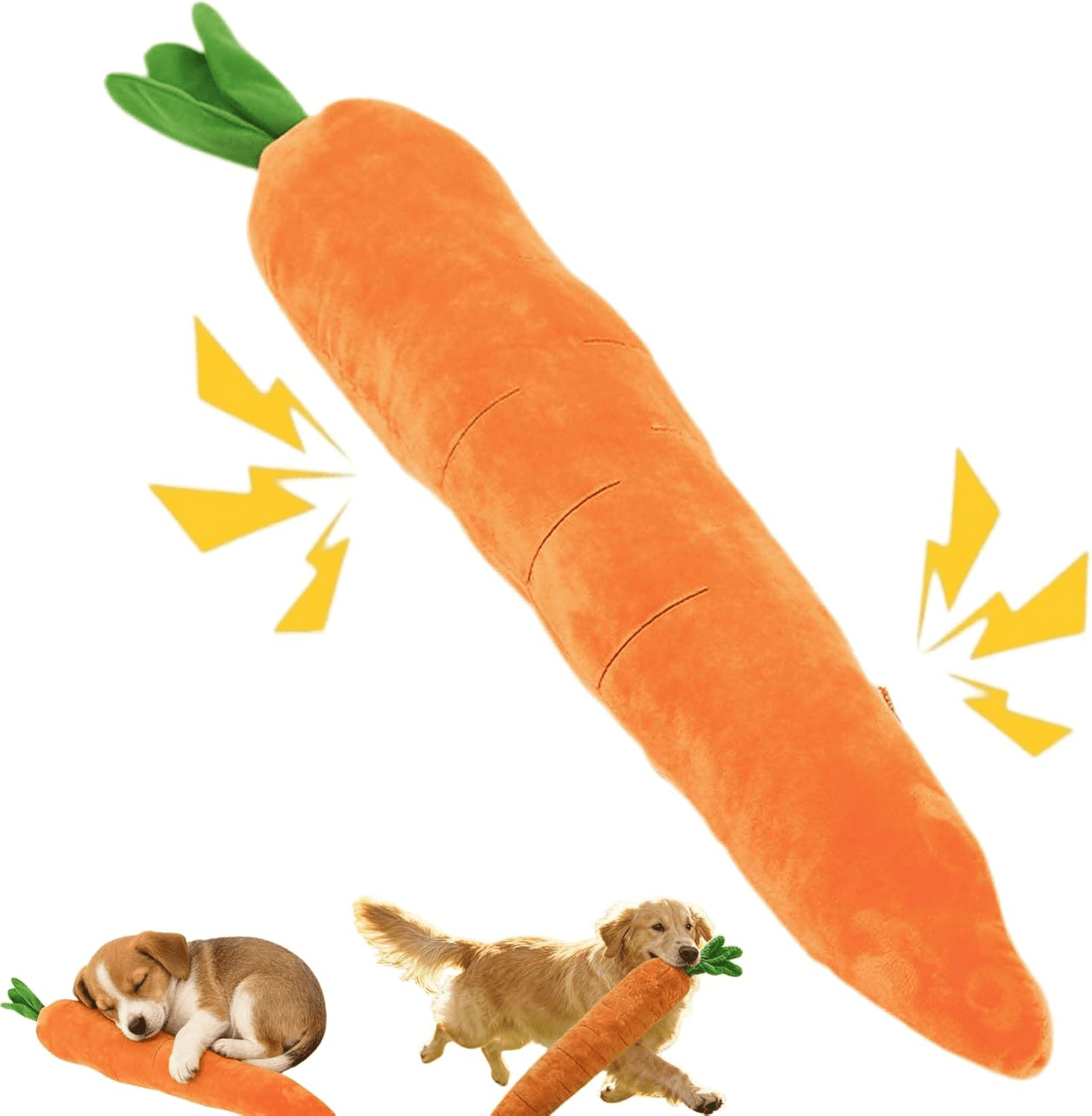 Giant Carrot Dog Toy, Large Soothing Carrot Plush Toy, 75cm/29.53in ...