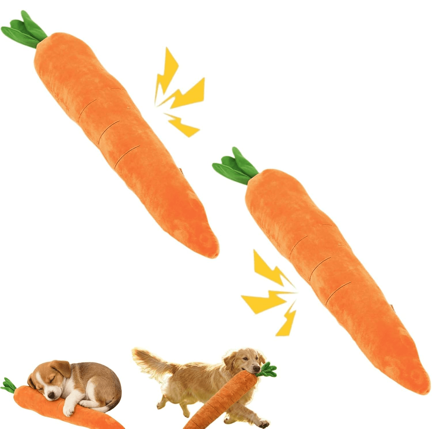 Giant Carrot Dog Toy, Large Soothing Carrot Plush Toy, 75cm/29.53in ...