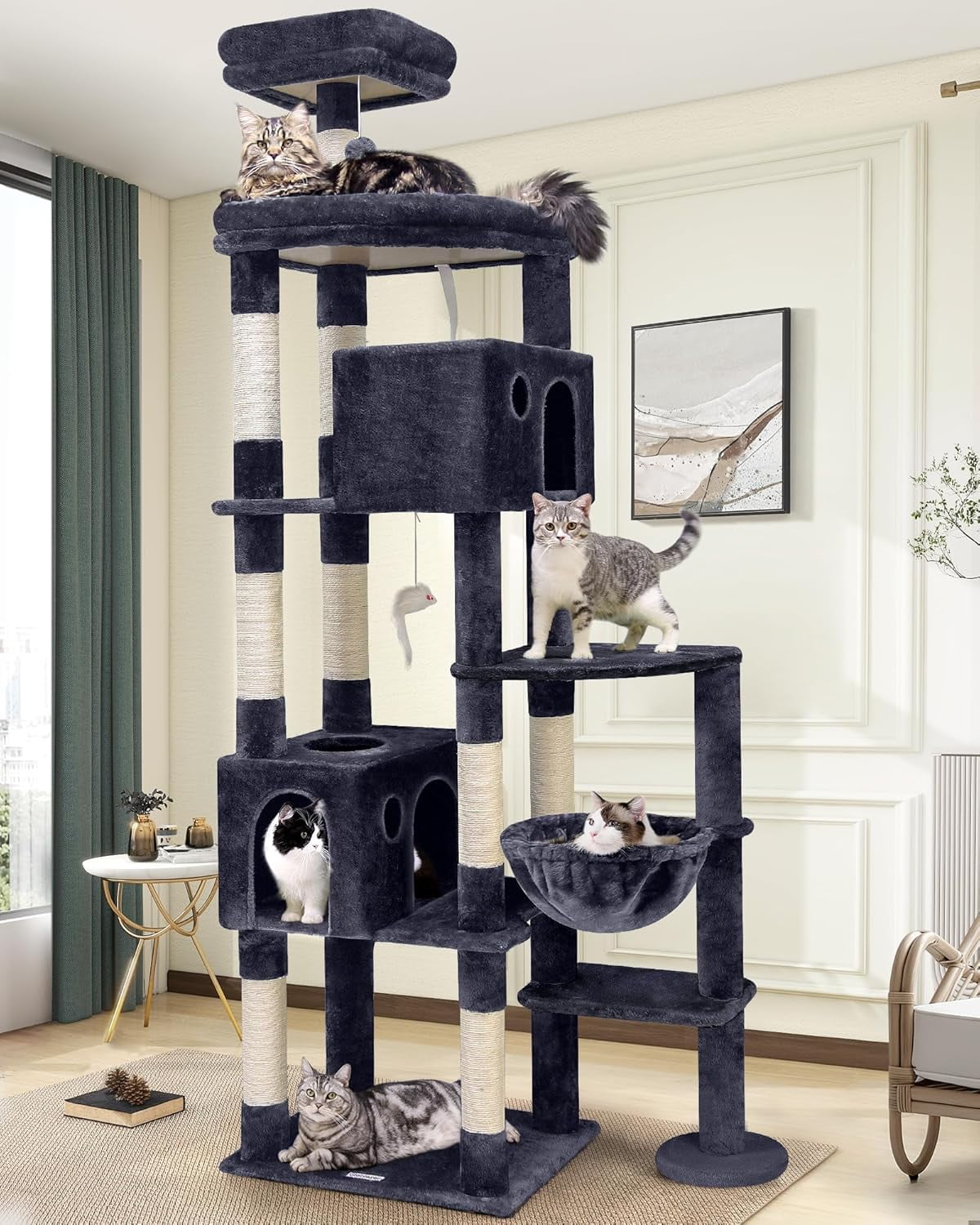 Giant Cat Tree 83 inch Cat Tree for Indoor Cats Large Adult XXL Cat ...