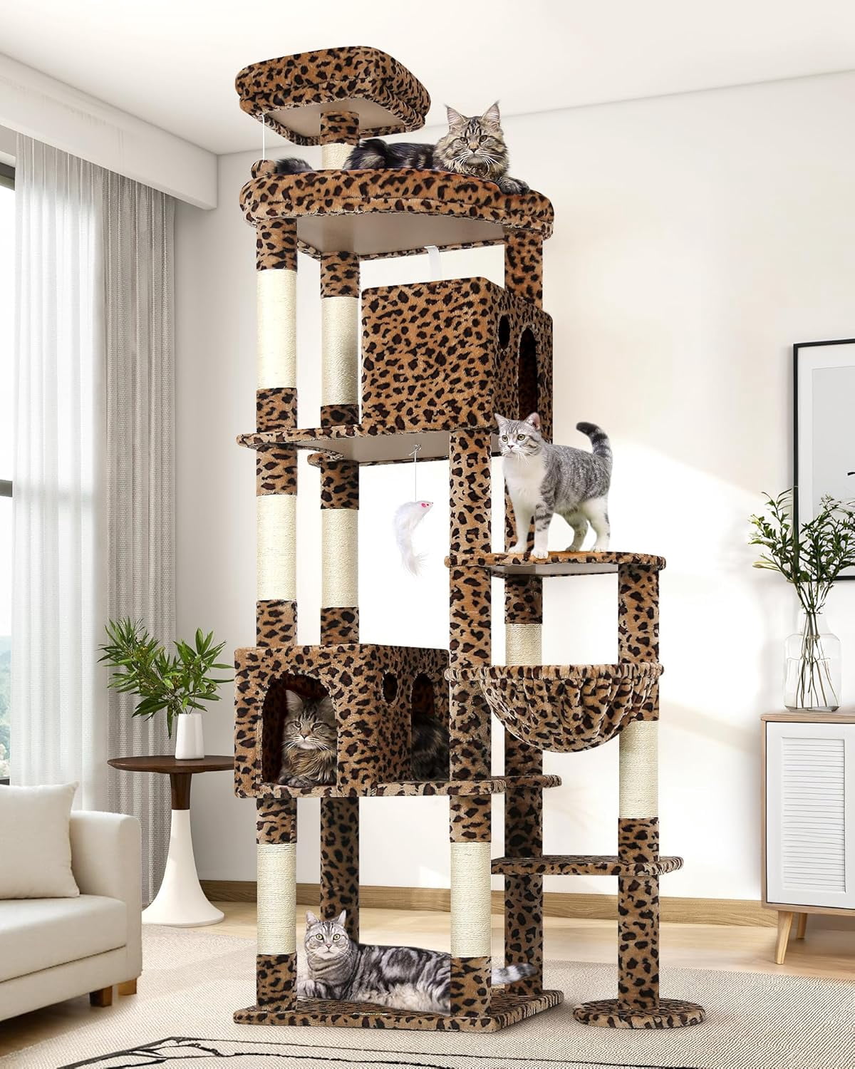 Giant Cat Tree Cat Tree for Indoor Cats Large Adult XXL Cat Tower with ...