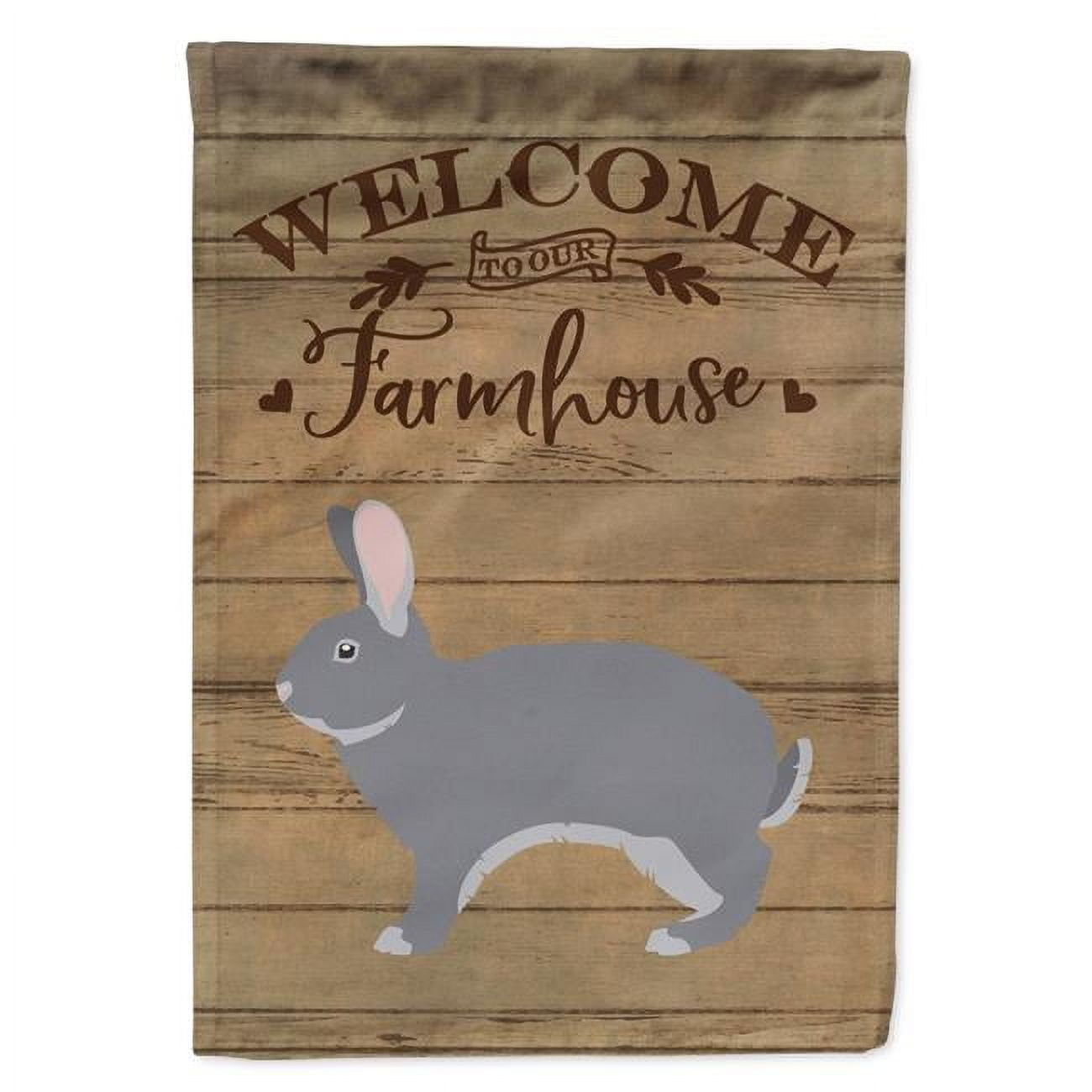 Giant Chinchilla Rabbit Welcome Canvas House Flag - 28 x 0.01 x 40 in ...