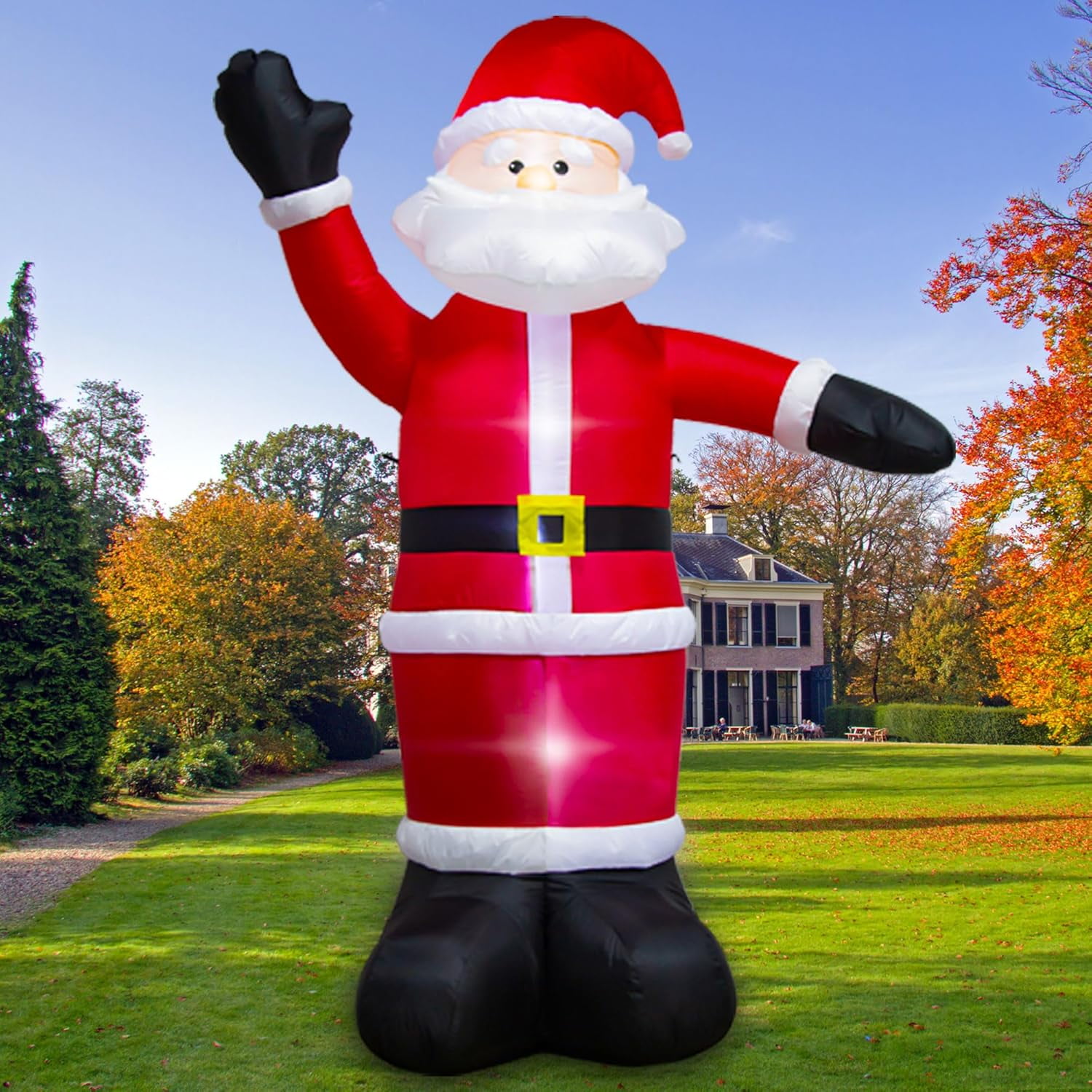 Giant Christmas Inflatables Outdoor Decorations Polar Bear Fishing with ...