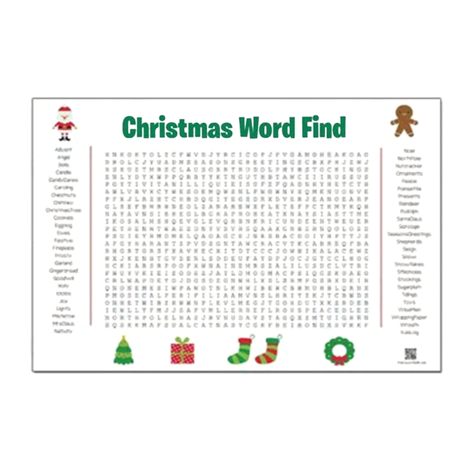 Jumbo Christmas Word Search Poster (3ft x 2ft) | Giant 36"x24" Wall ...