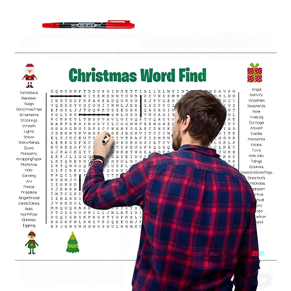 Giant Christmas Word Search Poster: a massive 36x24 inch wall game that ...