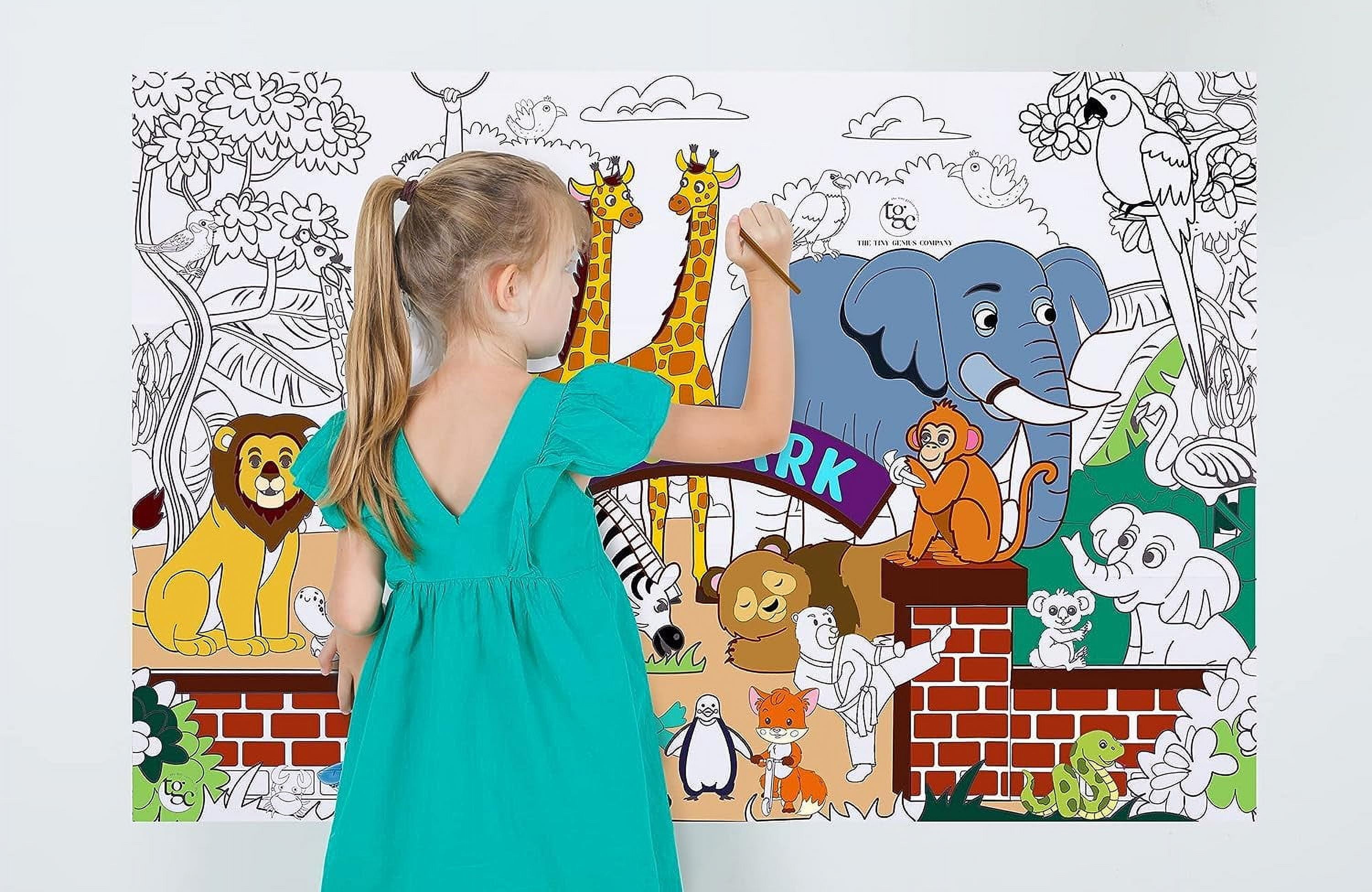 Giant Color Poster for Kids & Adults, 35" x 24", DIY Drawing Coloring ...