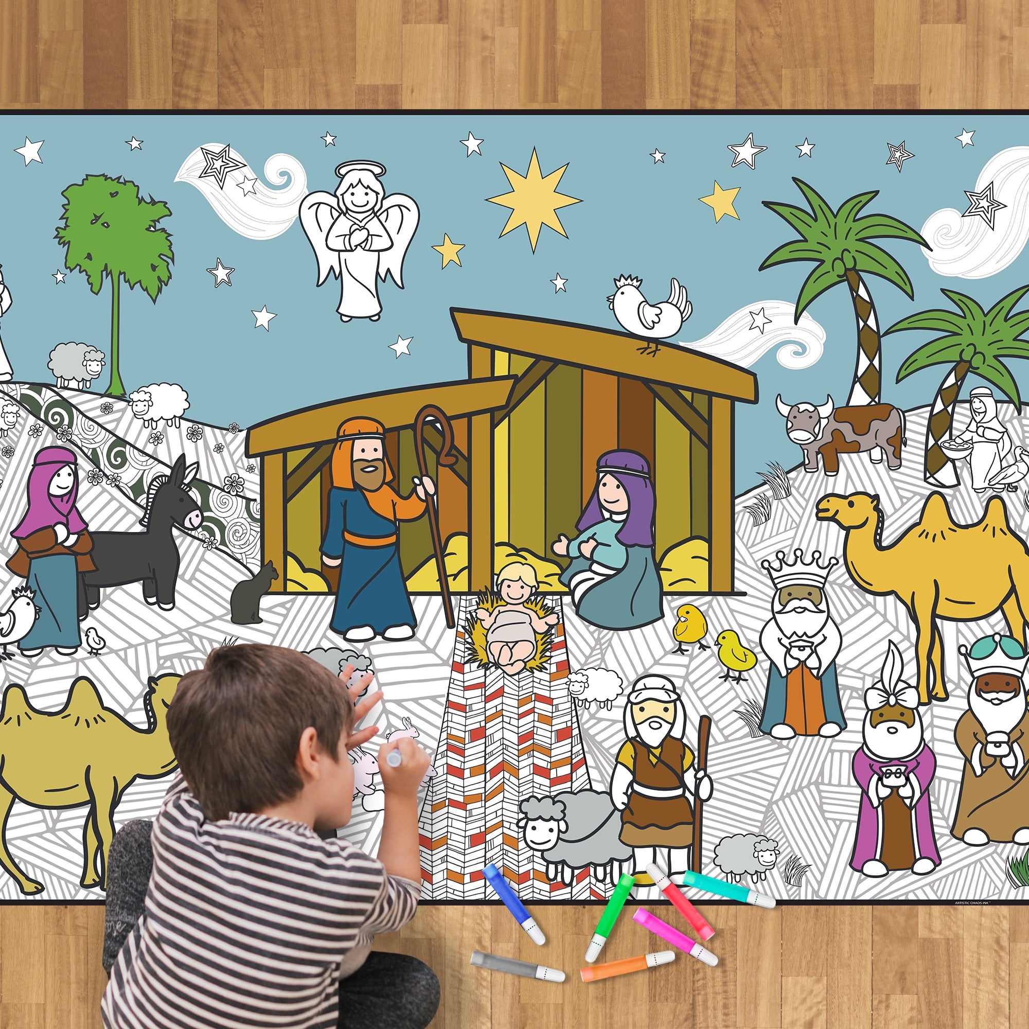 Giant Coloring Poster - THICK Jumbo Coloring Sheets for Kids & Adults ...