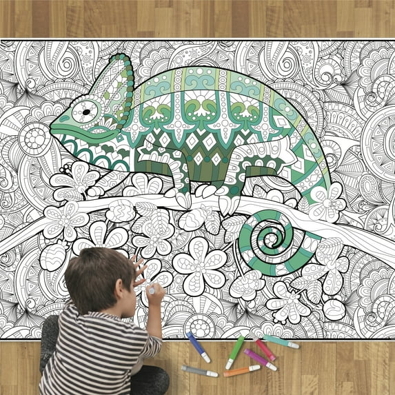 Giant Coloring Poster - Premium Jumbo Coloring Sheets for Kids & Adults ...