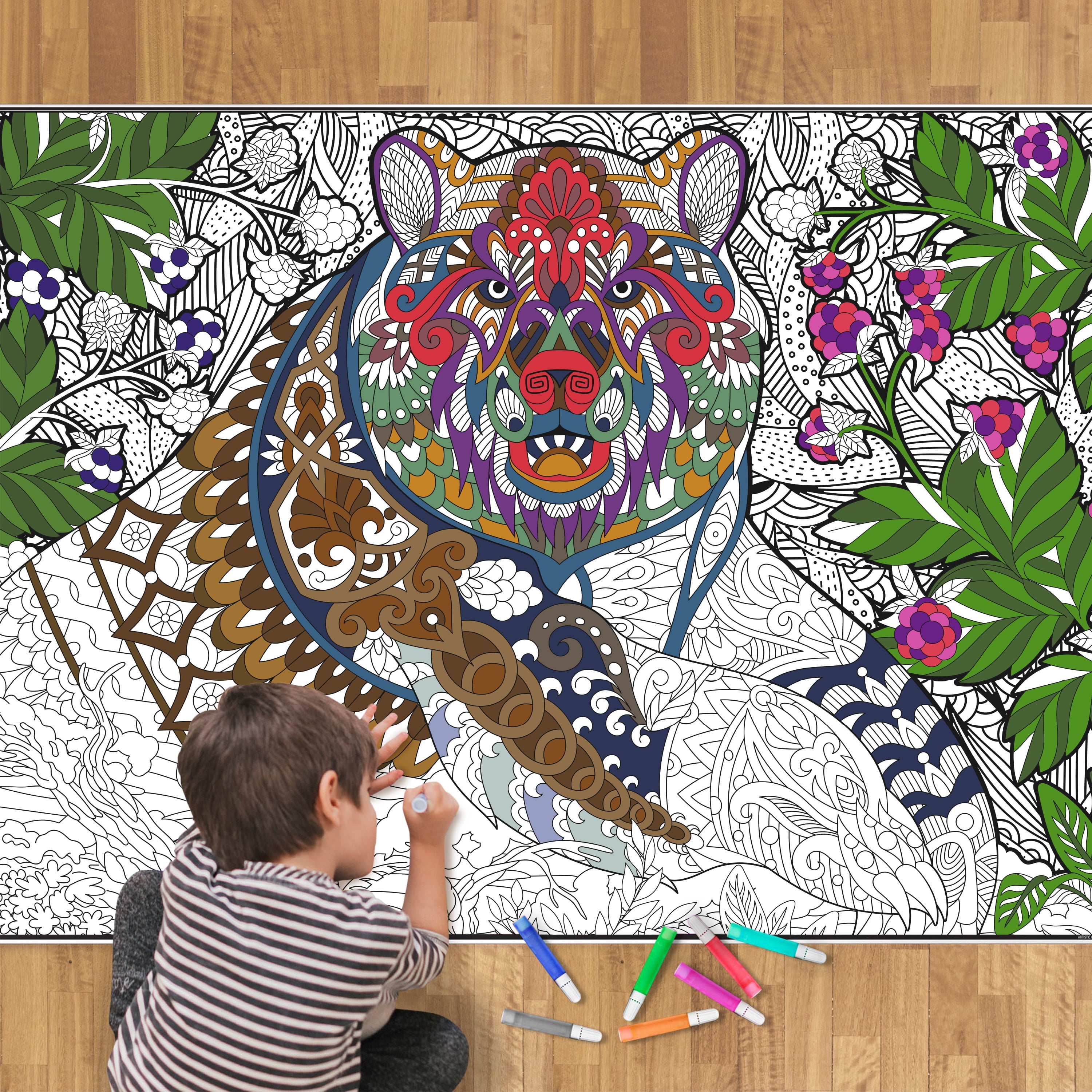 Giant Coloring Poster - Premium Jumbo Coloring Sheets for Kids & Adults ...