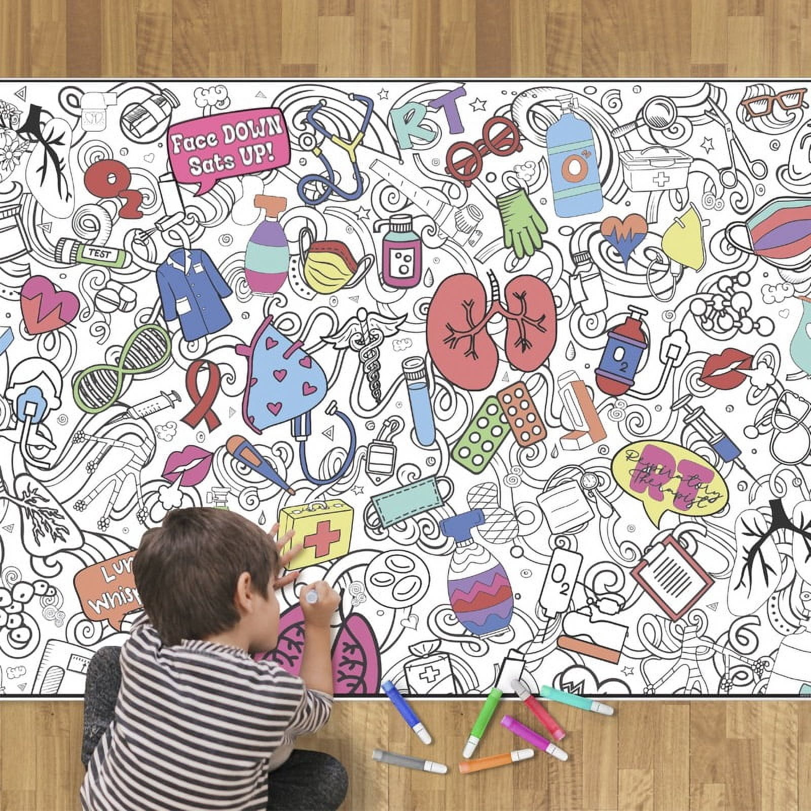 Giant Coloring Poster - Premium Jumbo Coloring Sheets for Kids & Adults ...