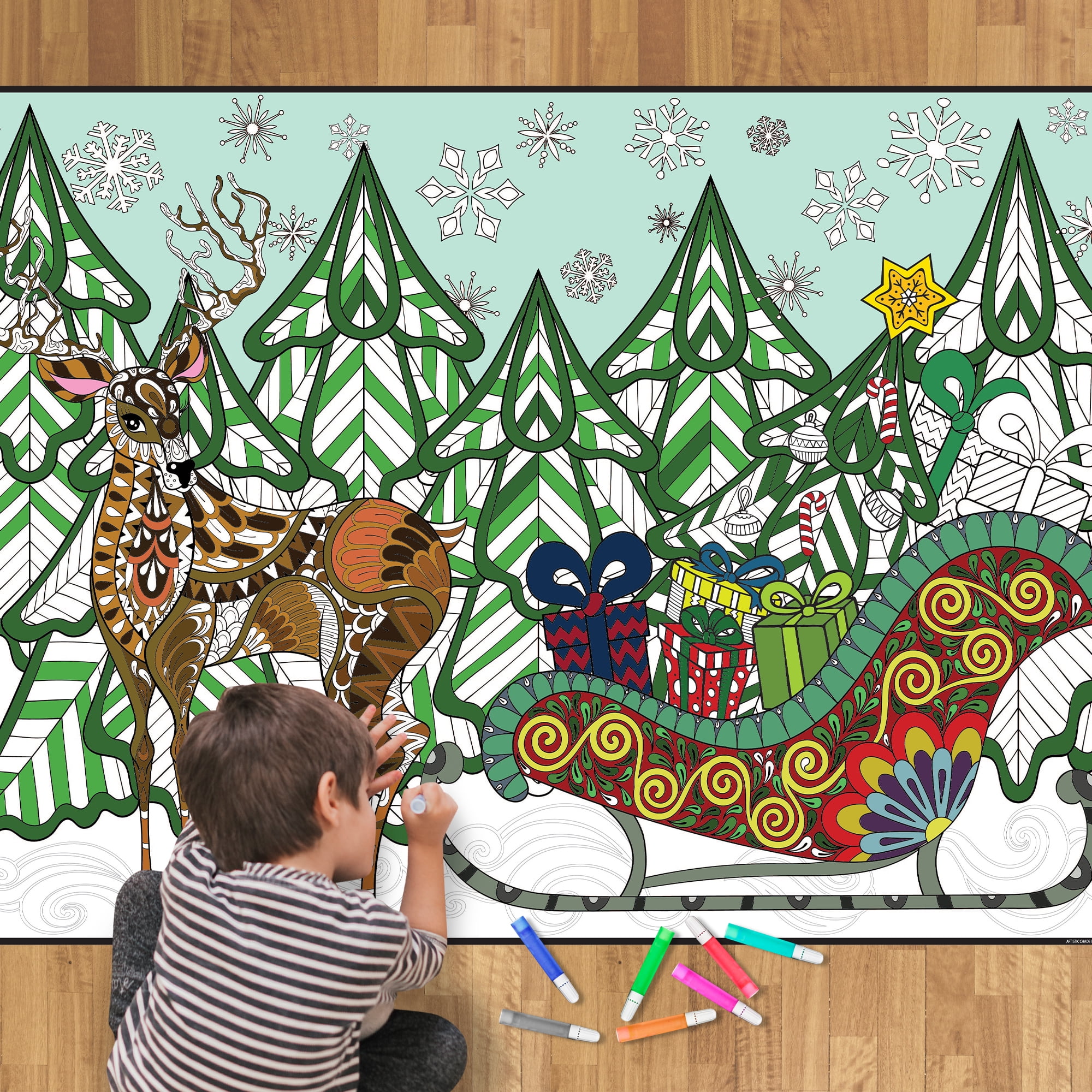 Giant Coloring Poster - Premium Jumbo Coloring Sheets for Kids & Adults ...