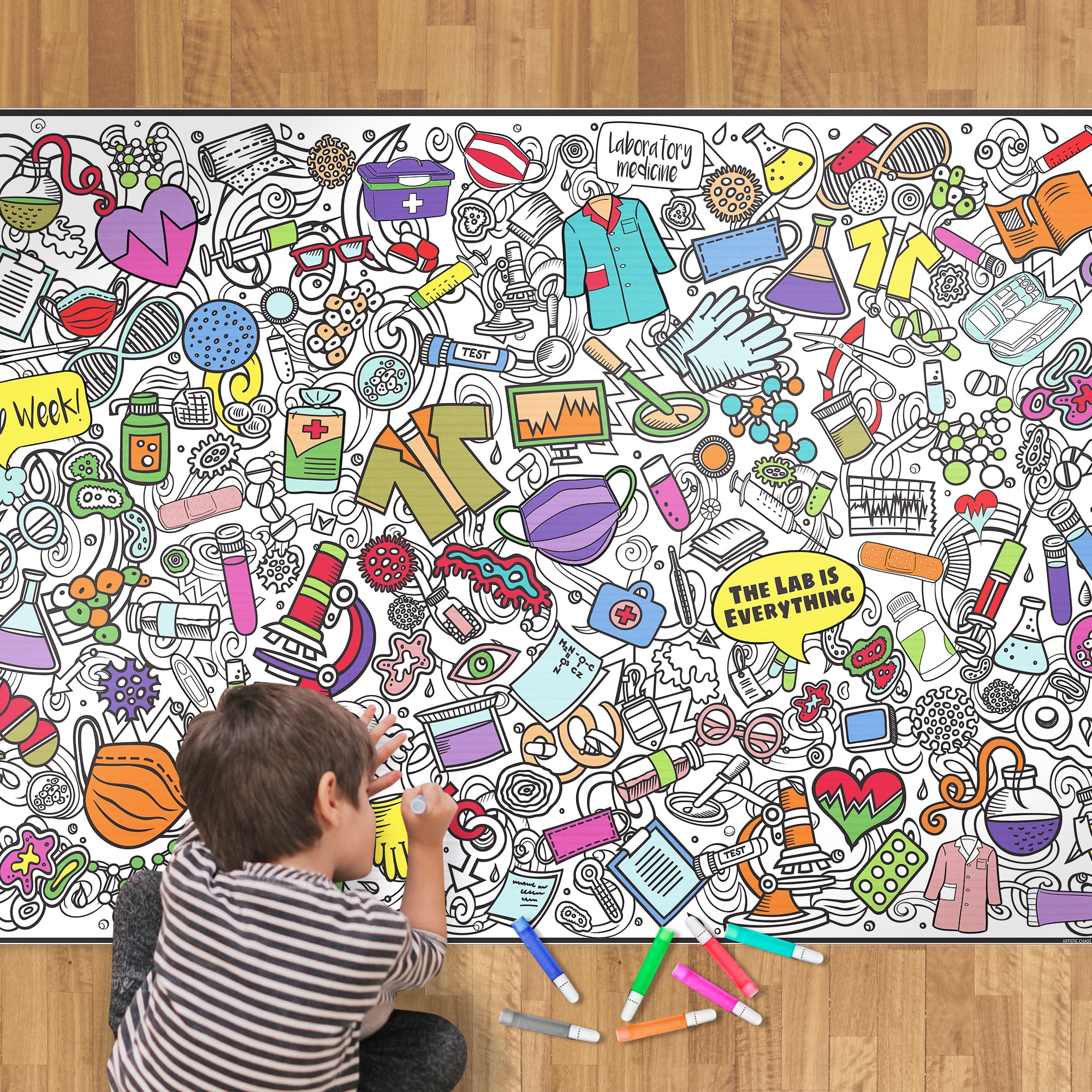 Giant Coloring Poster - Premium Jumbo Coloring Sheets for Kids & Adults ...