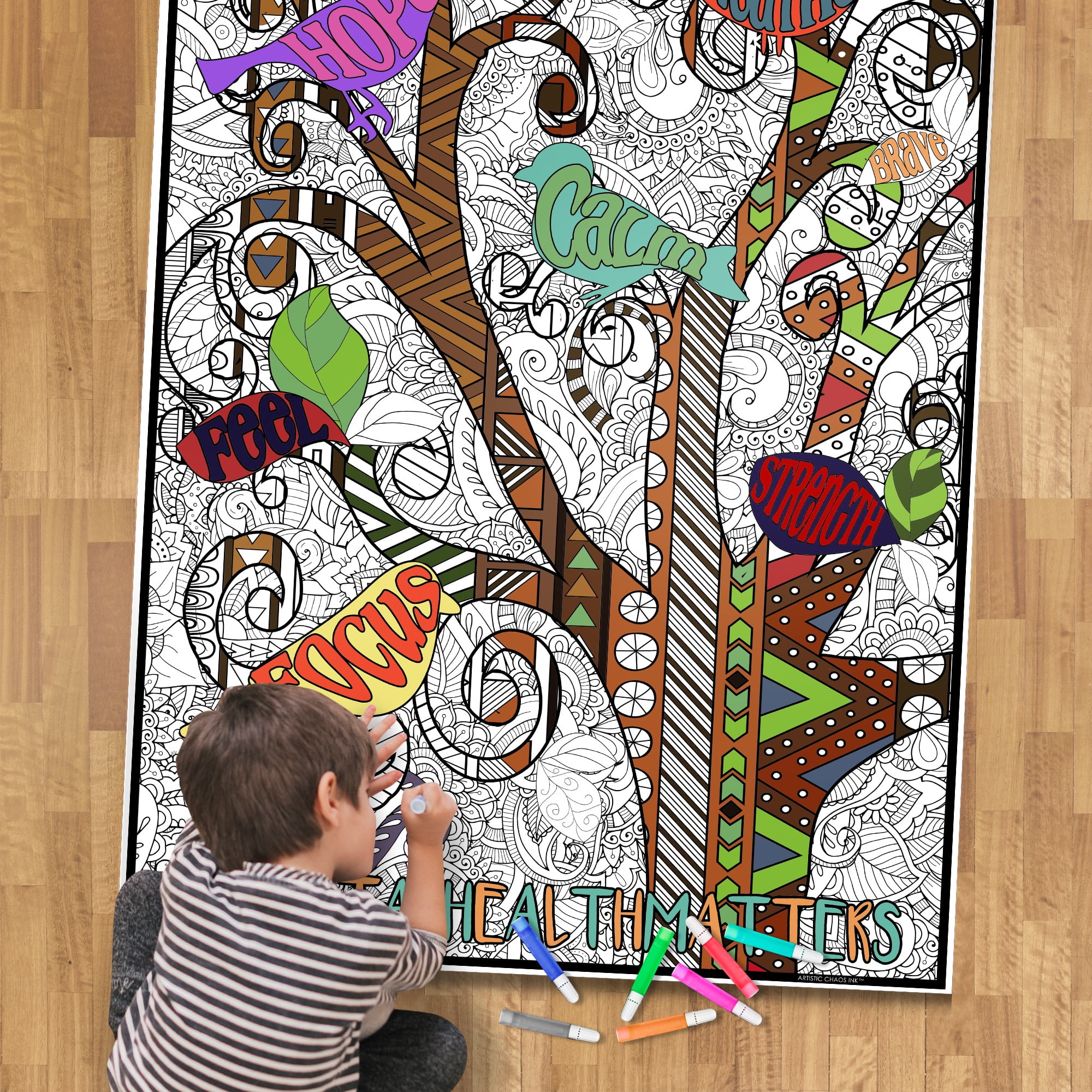Giant Coloring Poster - Premium Jumbo Coloring Sheets for Kids & Adults ...