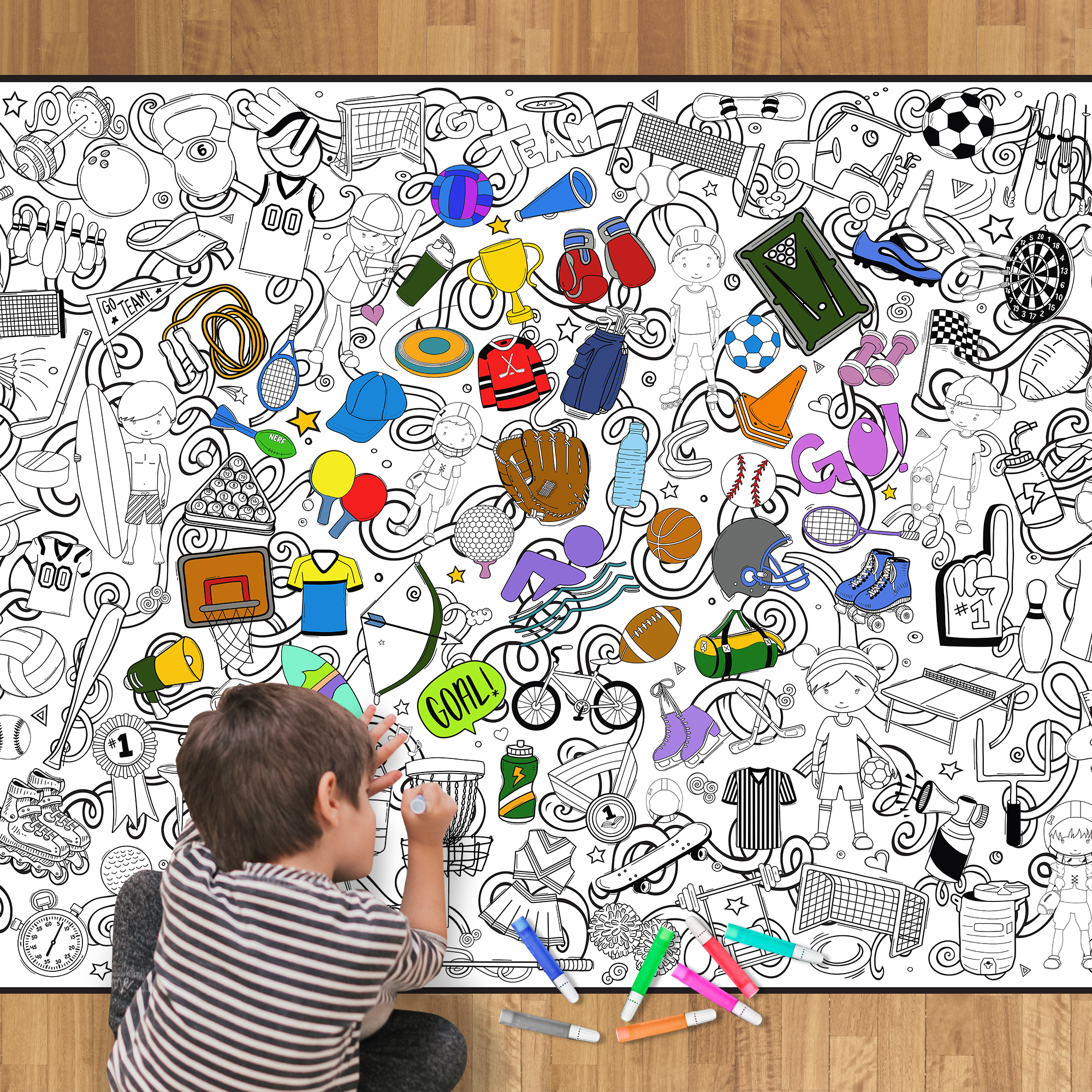 Giant Coloring Poster - Premium Jumbo Coloring Sheets for Kids & Adults ...