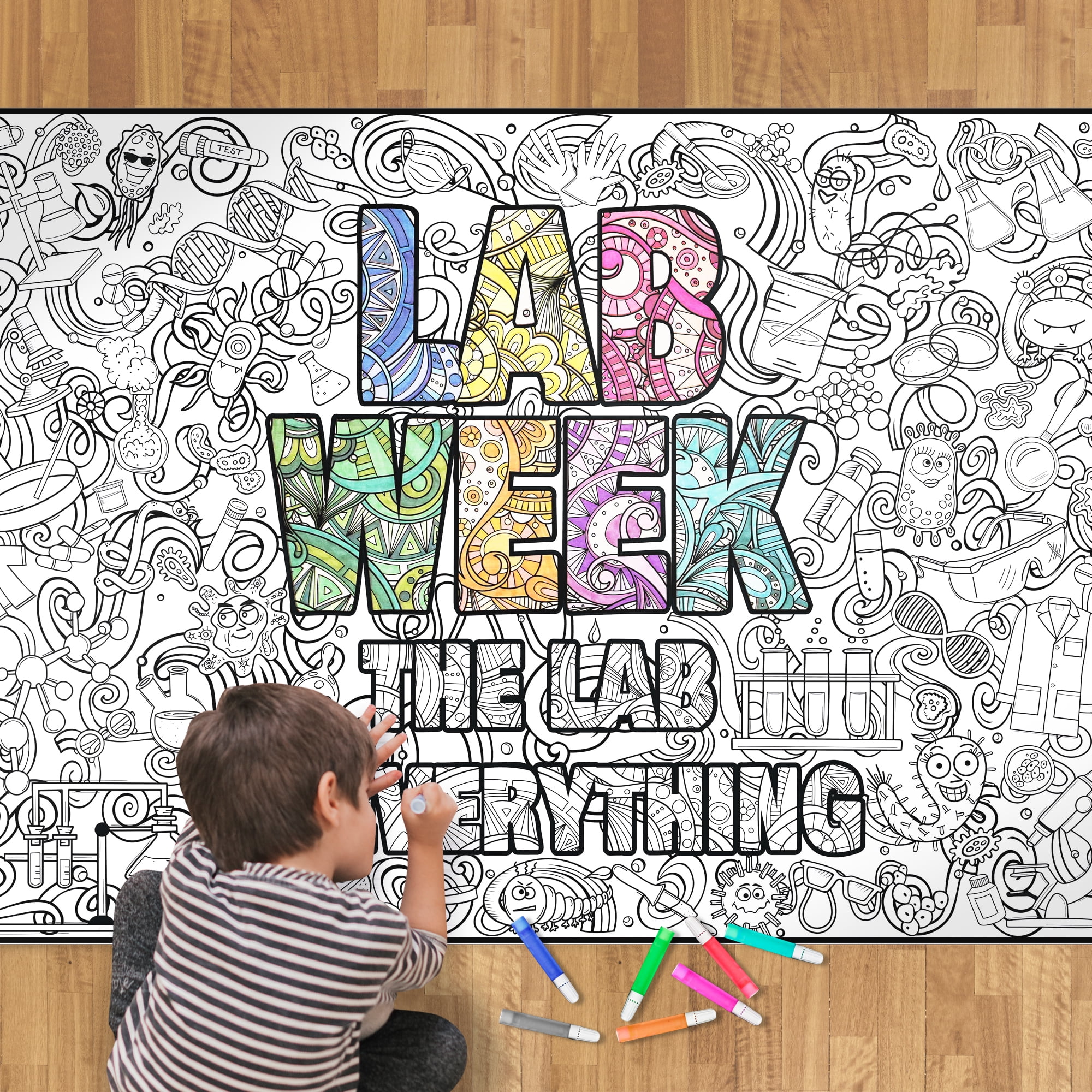 Giant Coloring Poster - Premium Jumbo Coloring Sheets for Kids & Adults ...