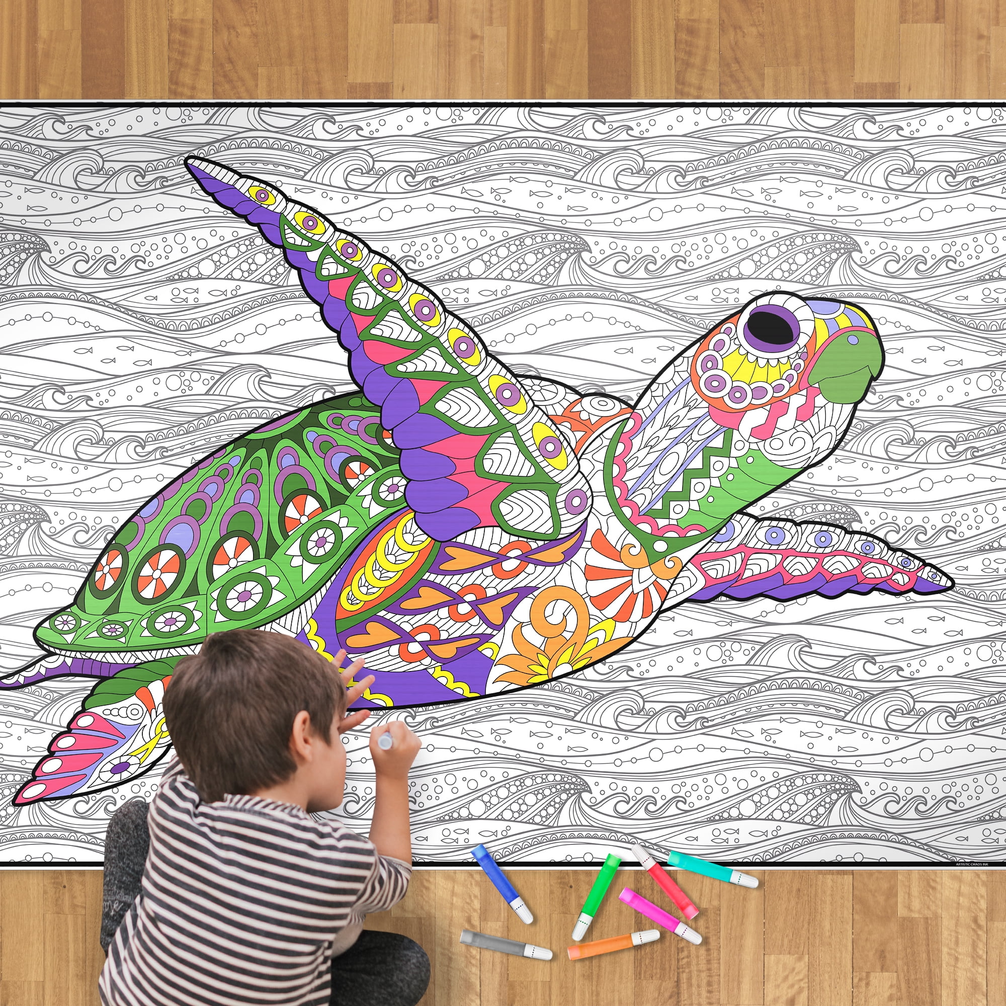Giant Coloring Poster - Premium Jumbo Coloring Sheets for Kids & Adults ...