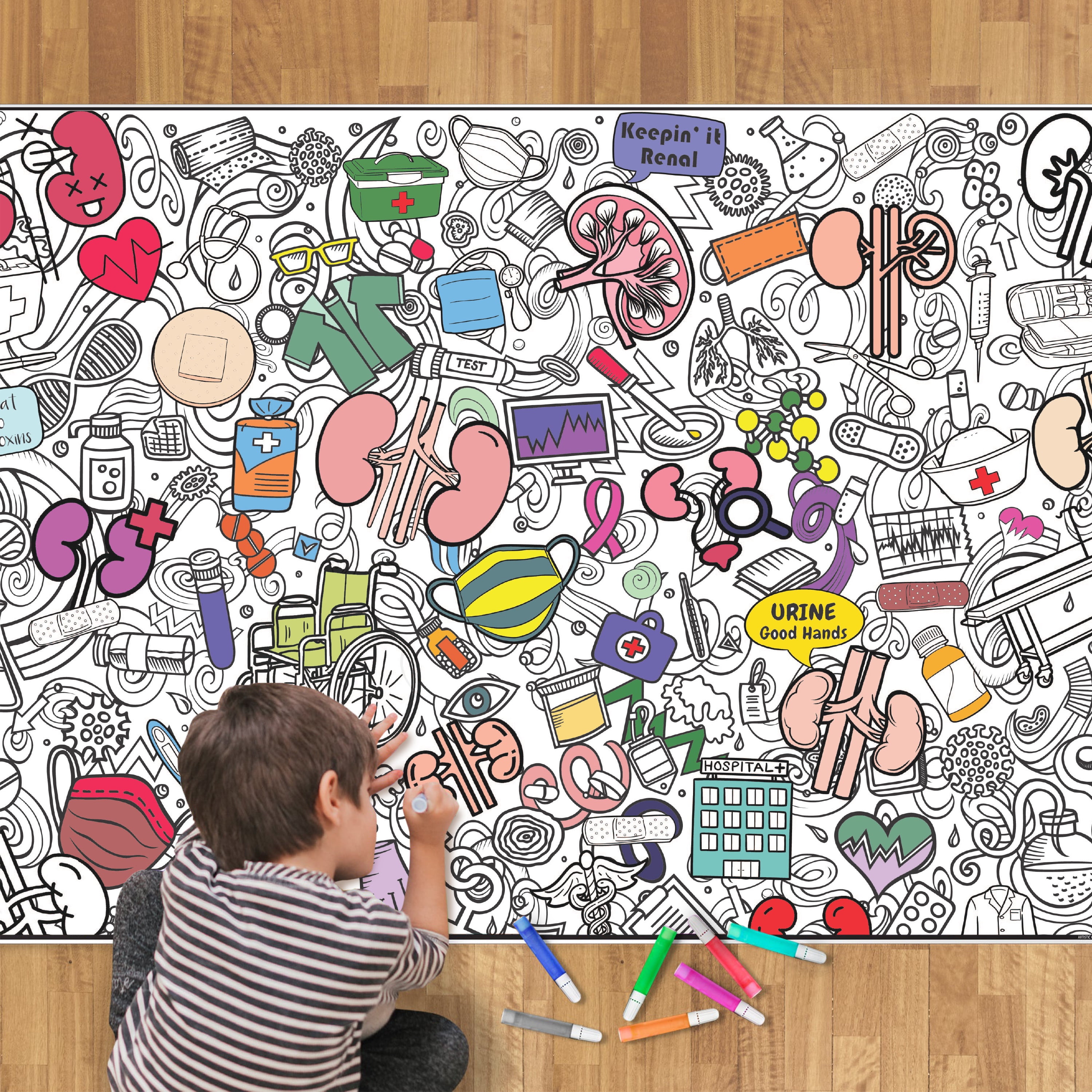 Giant Coloring Poster - Premium Jumbo Coloring Sheets for Kids & Adults ...