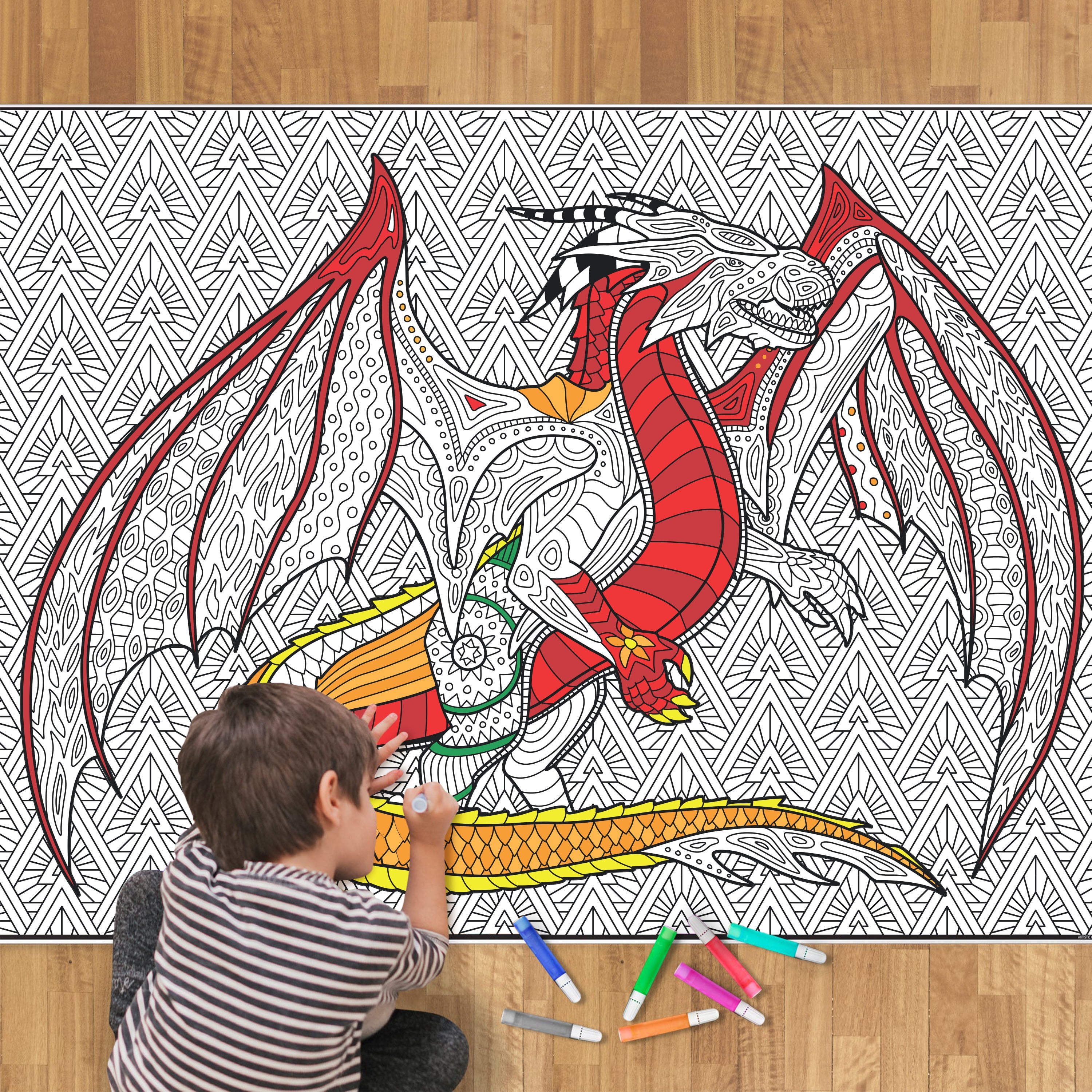 Giant Coloring Poster - Premium Jumbo Coloring Sheets for Kids & Adults ...