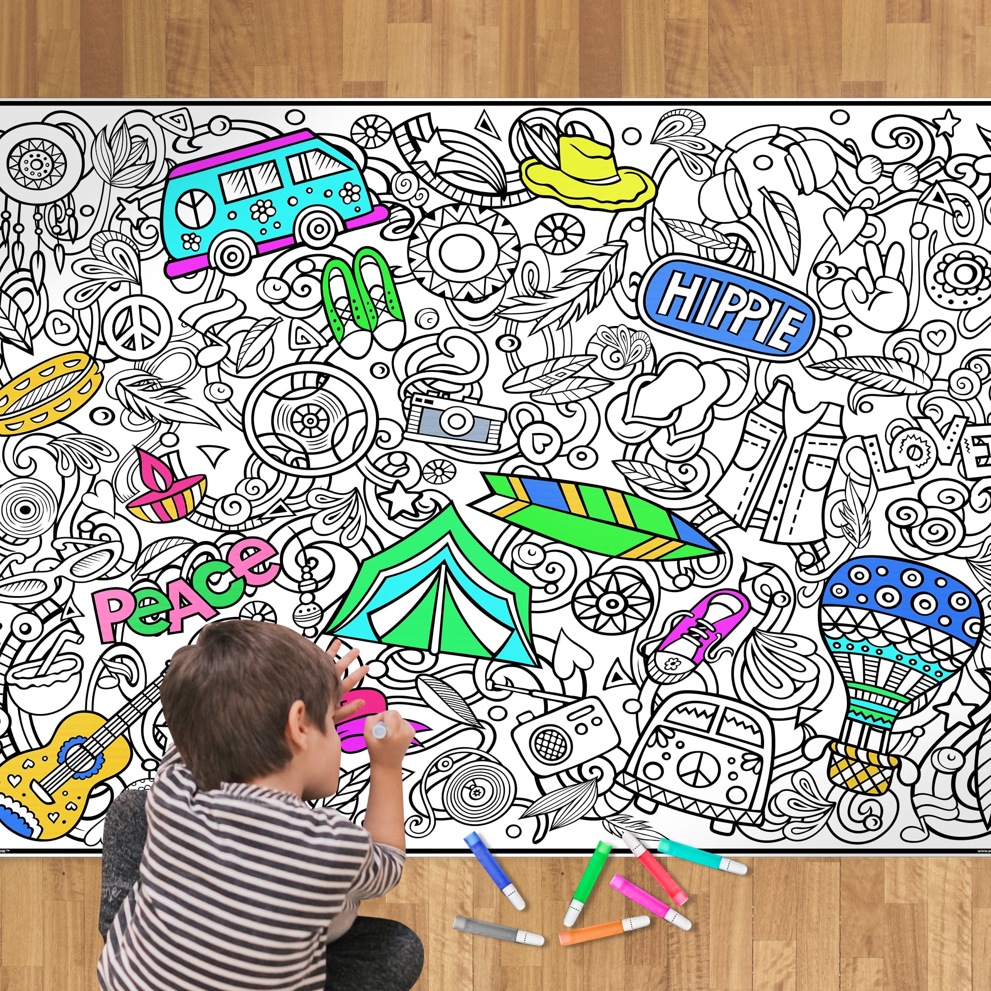 Giant Coloring Poster - Premium Jumbo Coloring Sheets for Kids & Adults ...