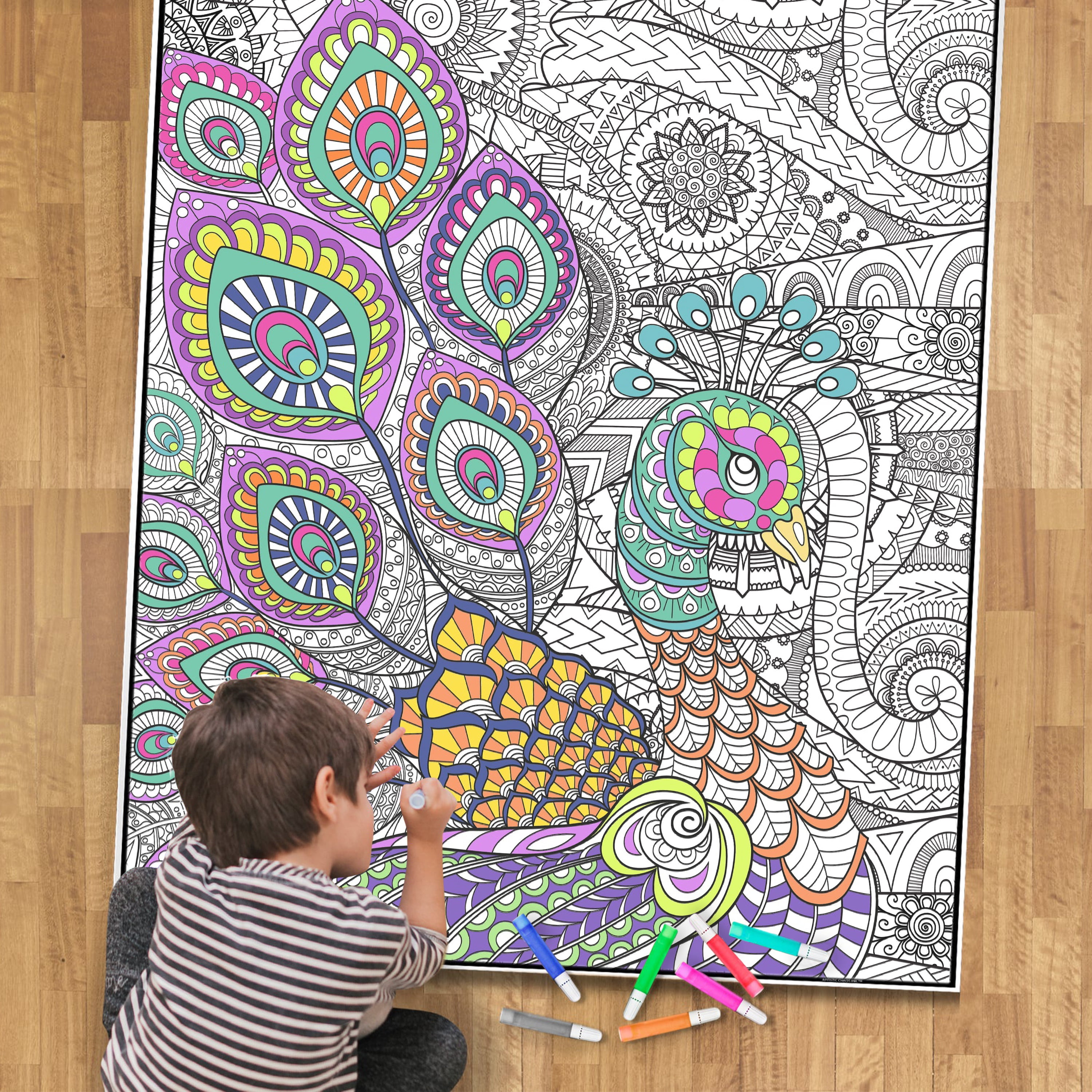 Giant Coloring Poster - Premium Jumbo Coloring Sheets for Kids & Adults ...