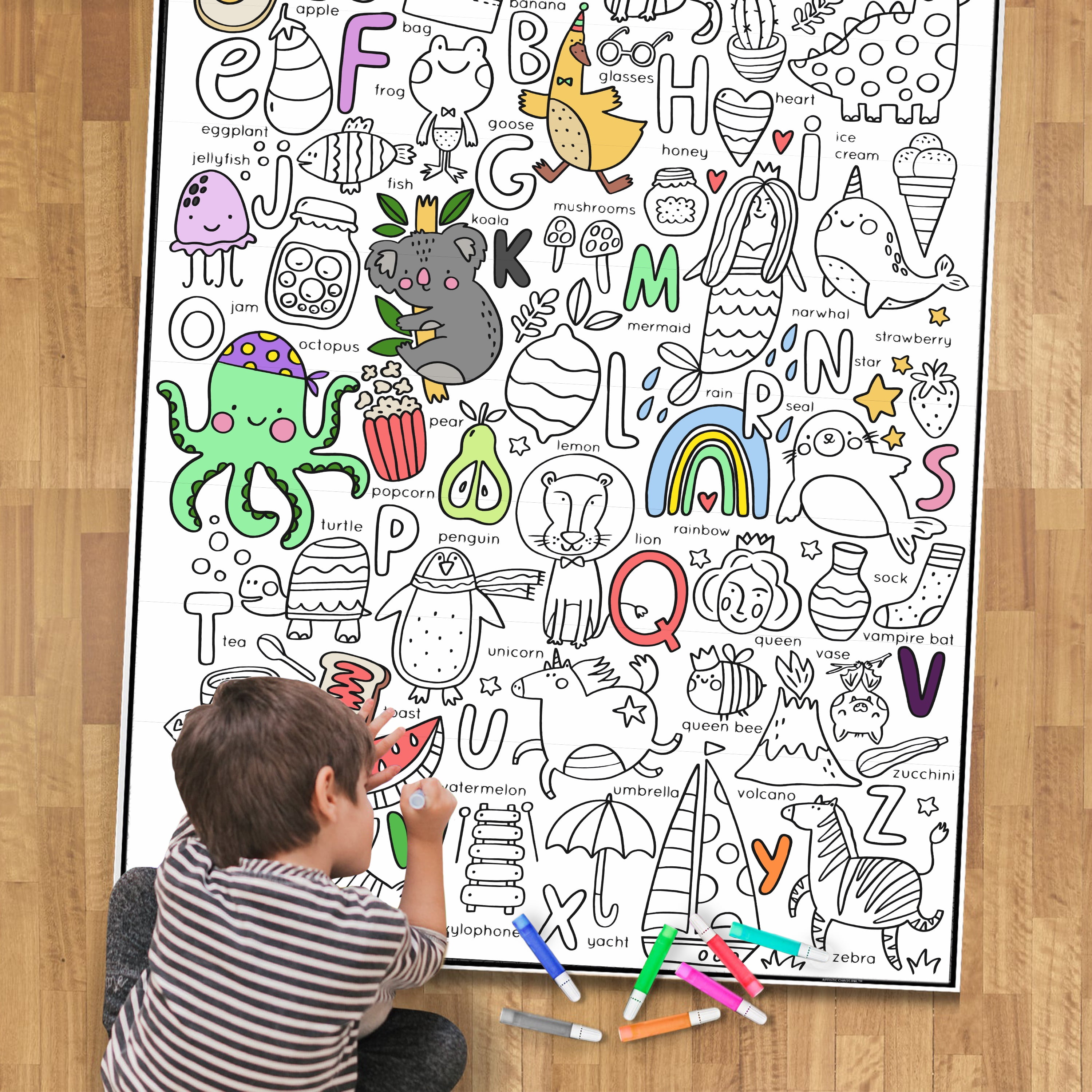 Giant Coloring Poster - Premium Jumbo Coloring Sheets for Kids & Adults ...