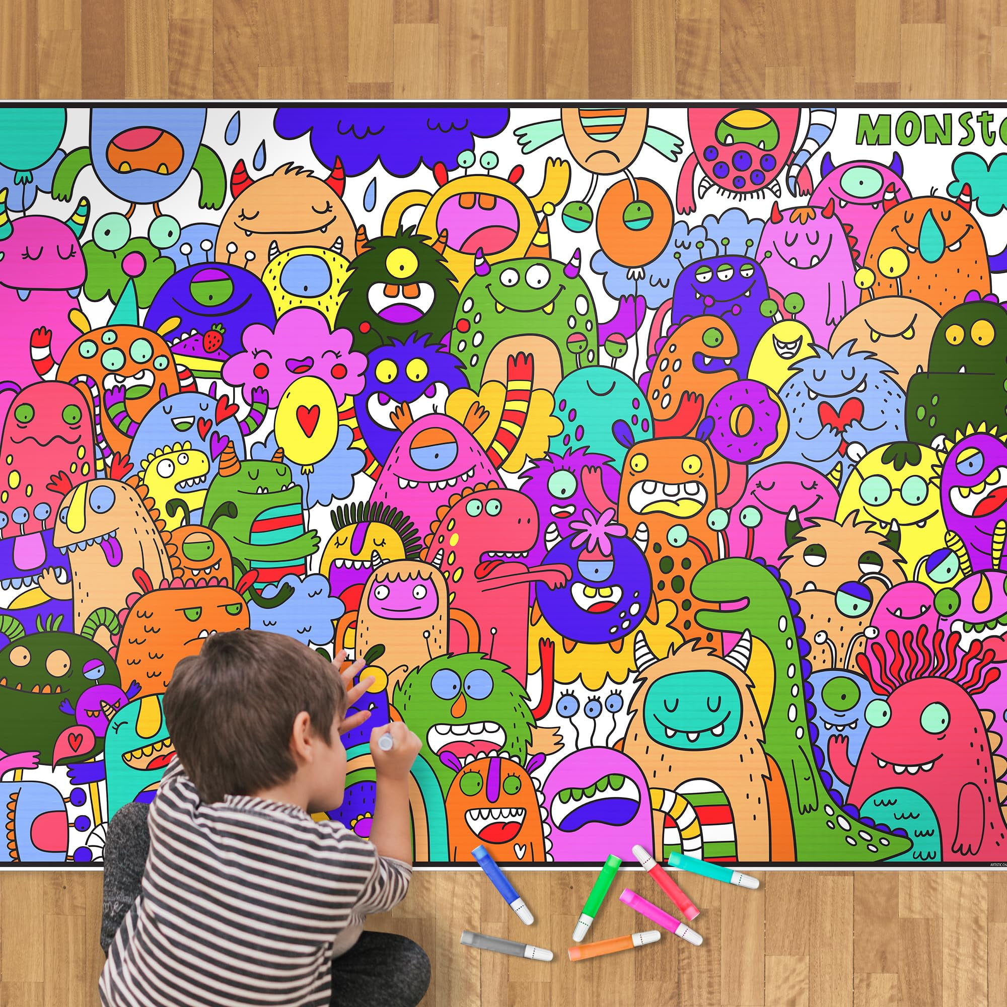 Giant Coloring Poster - Premium Jumbo Coloring Sheets for Kids & Adults ...
